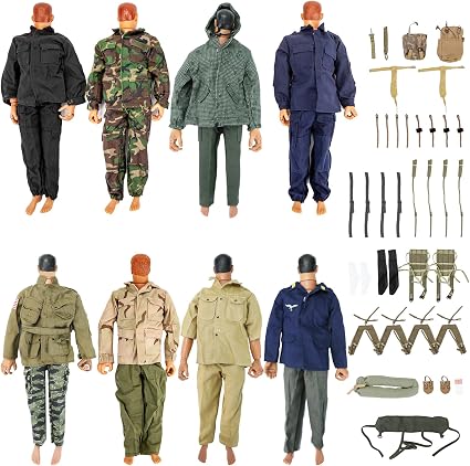 Amazon.com: SIXPOINTS 8 Set 1/6 Scale Camo Military Uniforms Suit ...