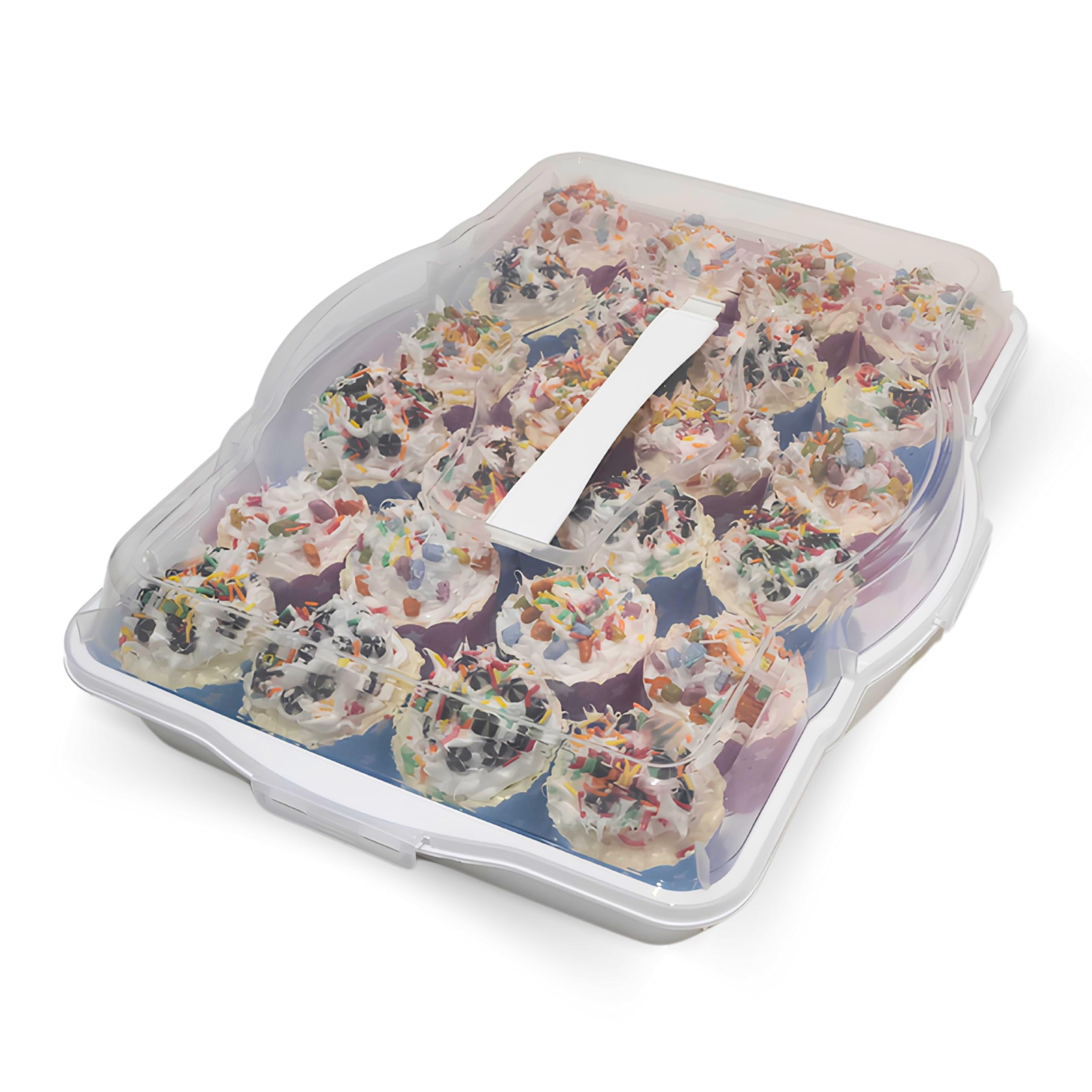 Amazon.com: Cupcake Cake Muffin Tray Carrier, Casserole Containers ...