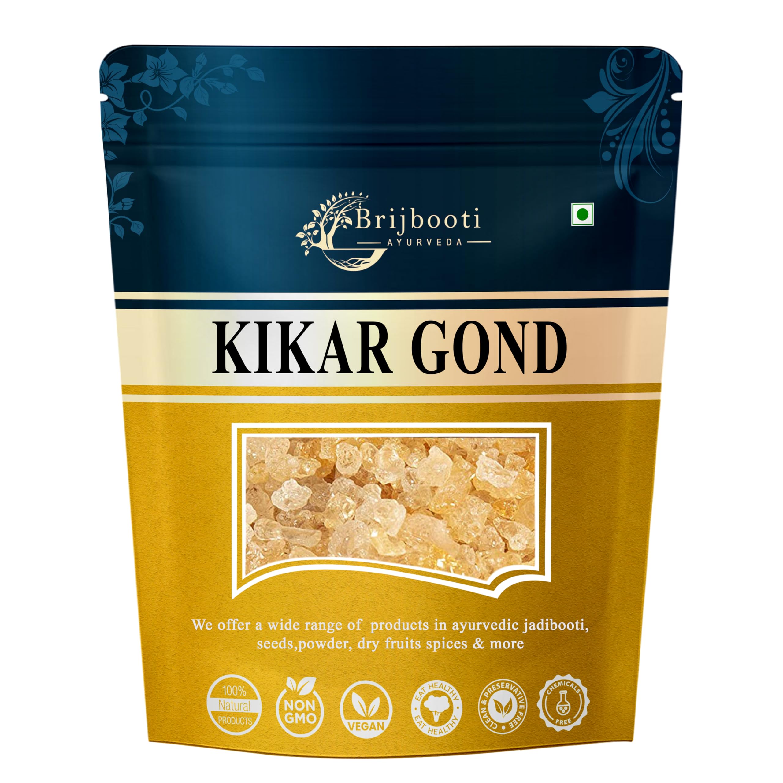BrijBooti Organic Babool Gond For Ladoo -(250 Gr) Kikar Gond - Gum ...