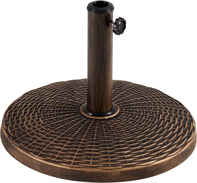 Yaheetech 10kg Garden Parasol Base Stand - Round Resin Decorative Base ...