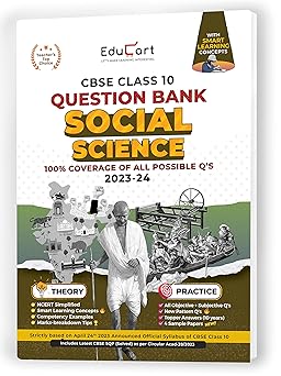 Educart CBSE Class 10 SOCIAL SCIENCE Question Bank 2023-24 (NCERT based ...
