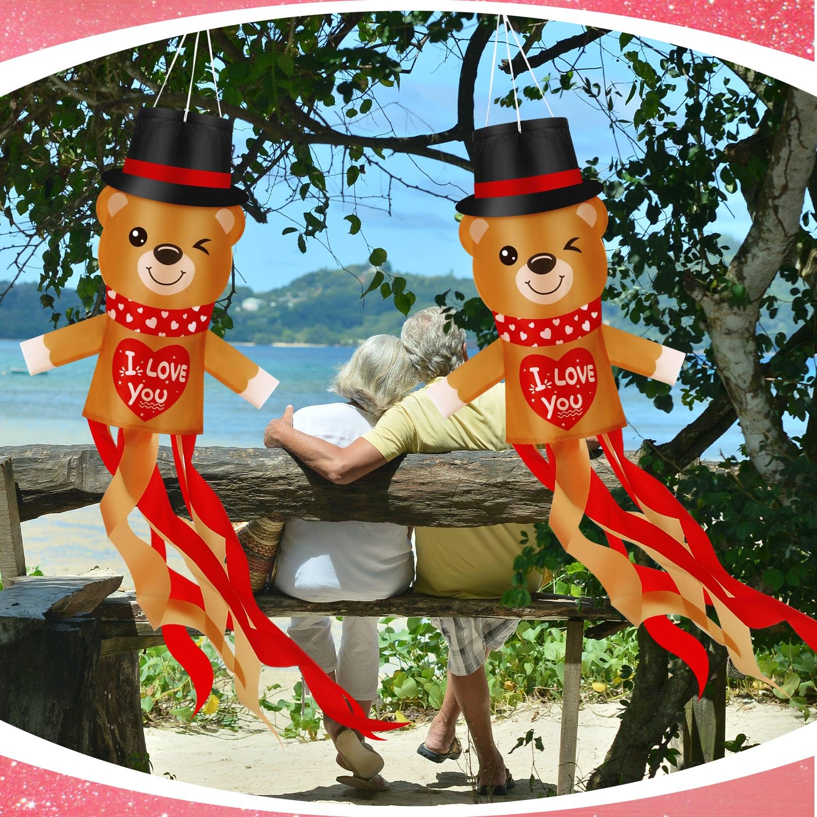 Snapklik.com : 2 Pcs Valentines Day Windsocks For Outside 40 Valentines ...
