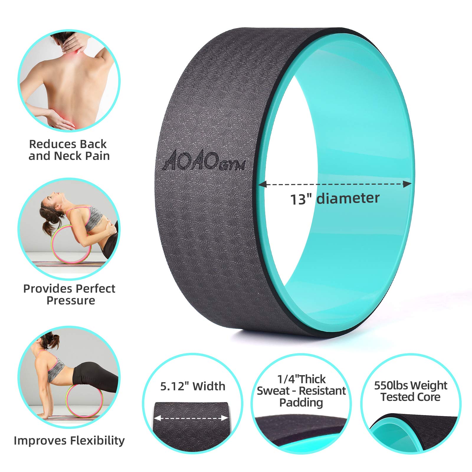 Snapklik.com : Yoga Wheel Back Wheel For Back Pain, Stretches And ...
