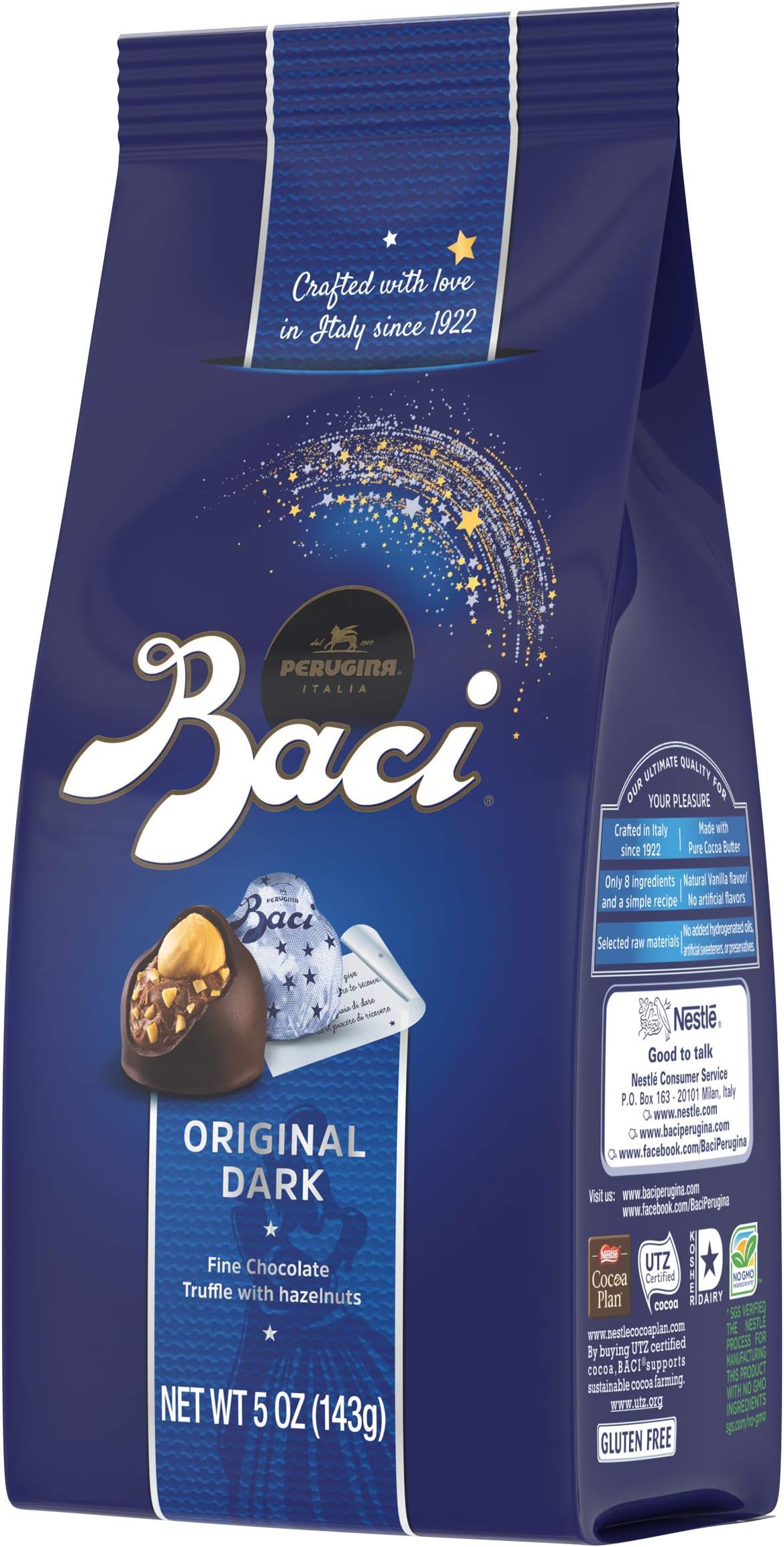 Amazon.com: Baci Perugina Bag Classic Dark Chocolate, 5 Ounce (Pack of ...