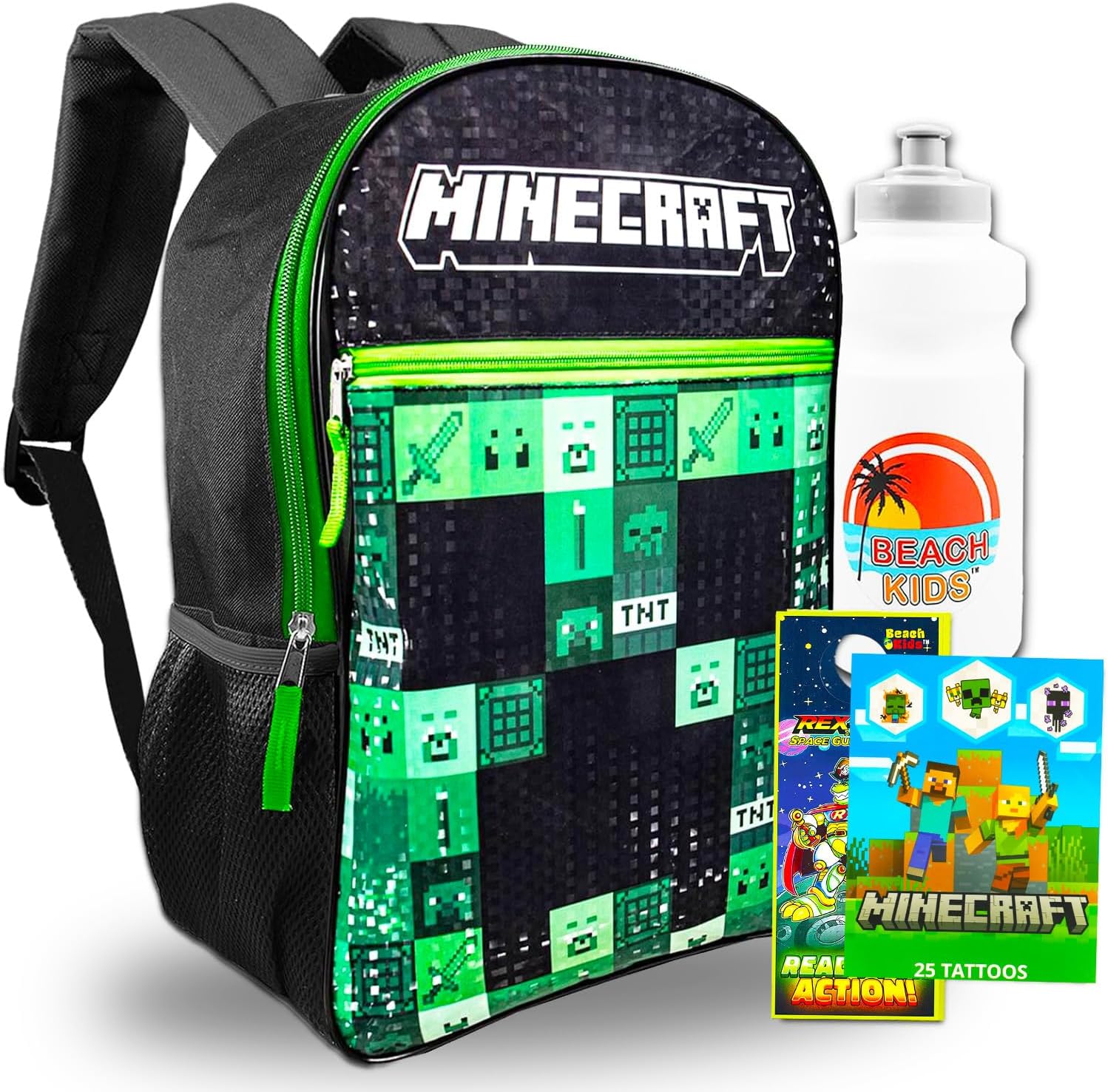 Amazon.com | Minecraft Backpack for Boys 8-12 - Bundle with 16 ...