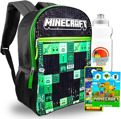 Amazon.com | Minecraft Backpack for Boys 8-12 - Bundle with 16 ...