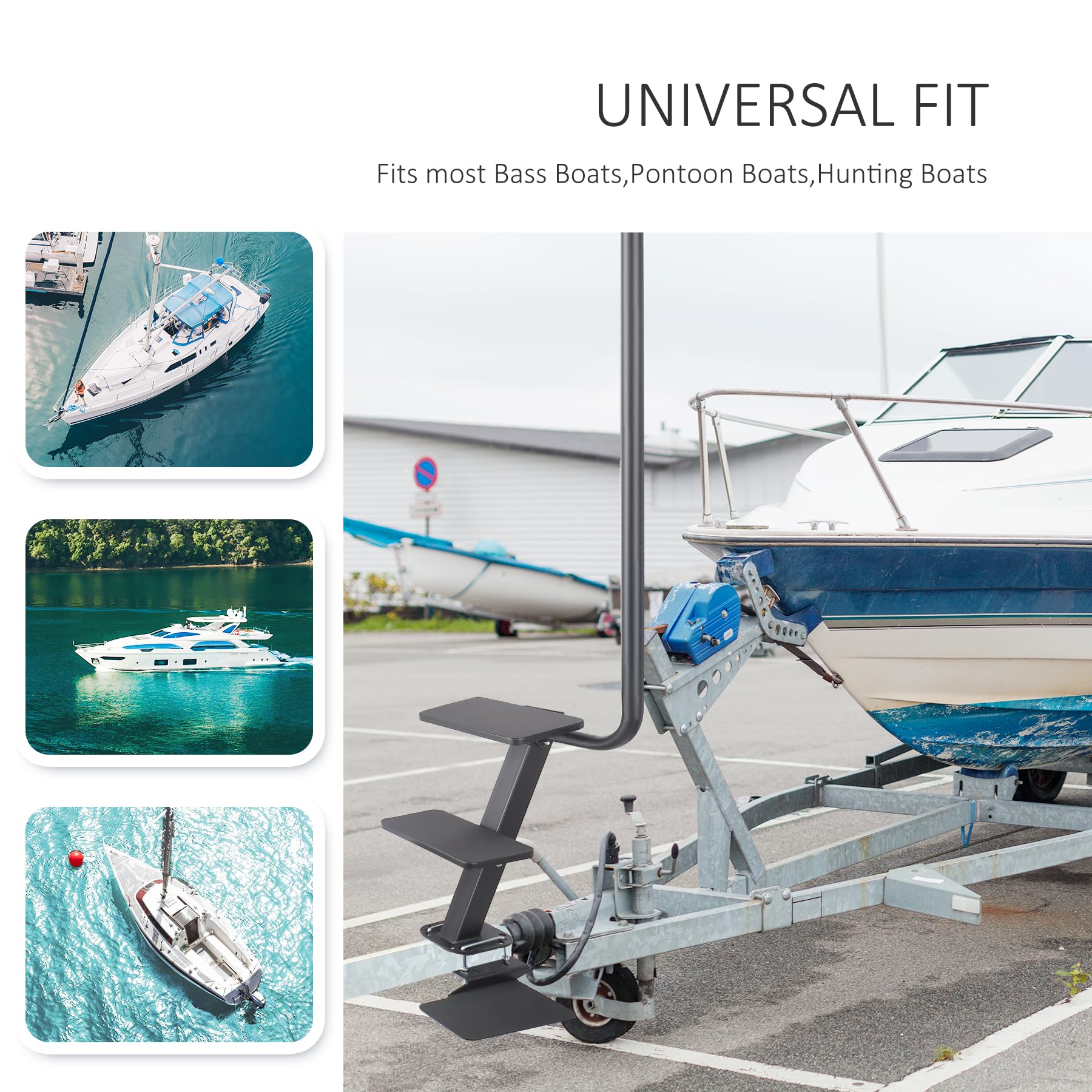 Snapklik.com : Boat Trailer Steps,Universal Boat Step Boat Trailer ...