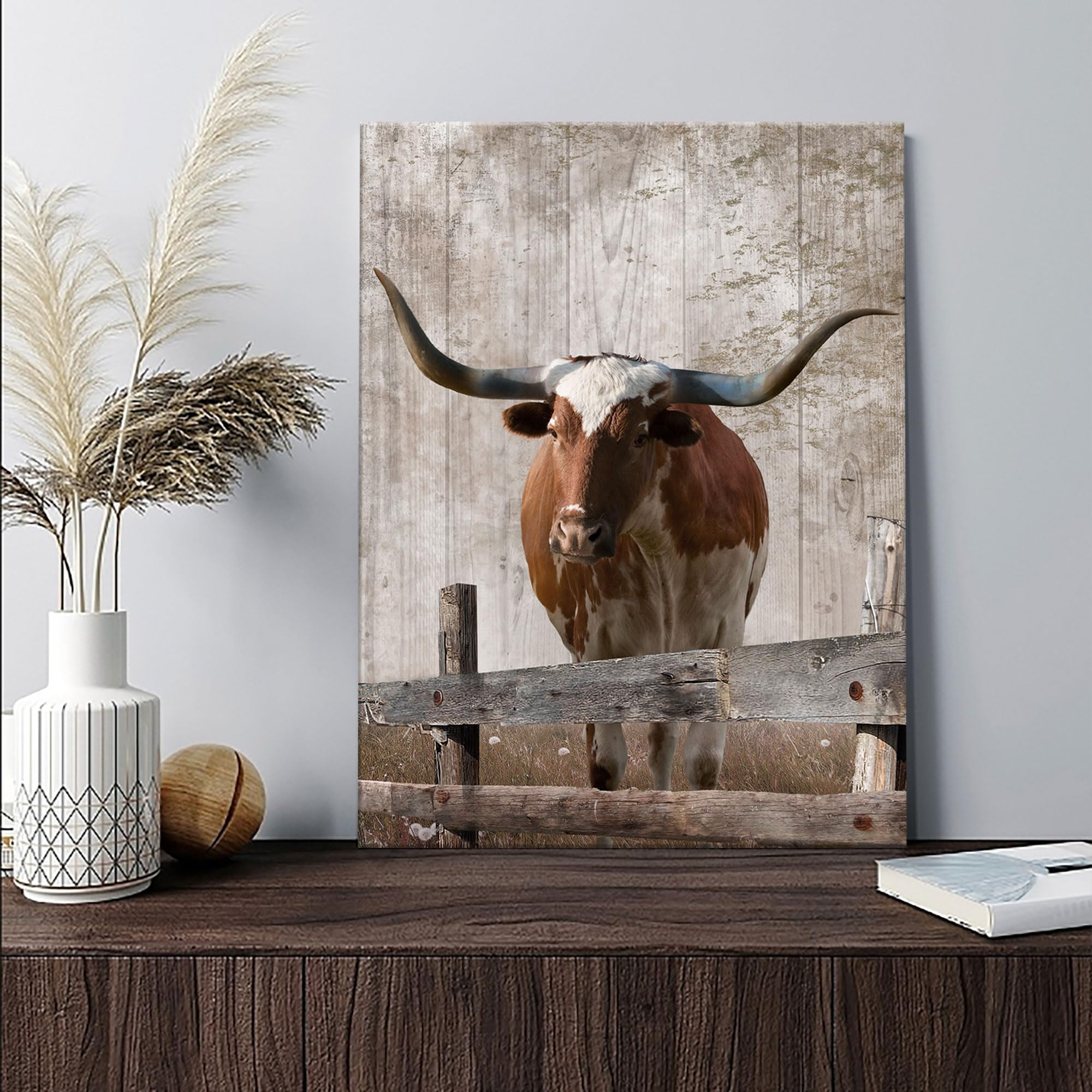 Amazon.com: HKDGOKA Wall Art Texas Longhorn Posters & Prints for ...