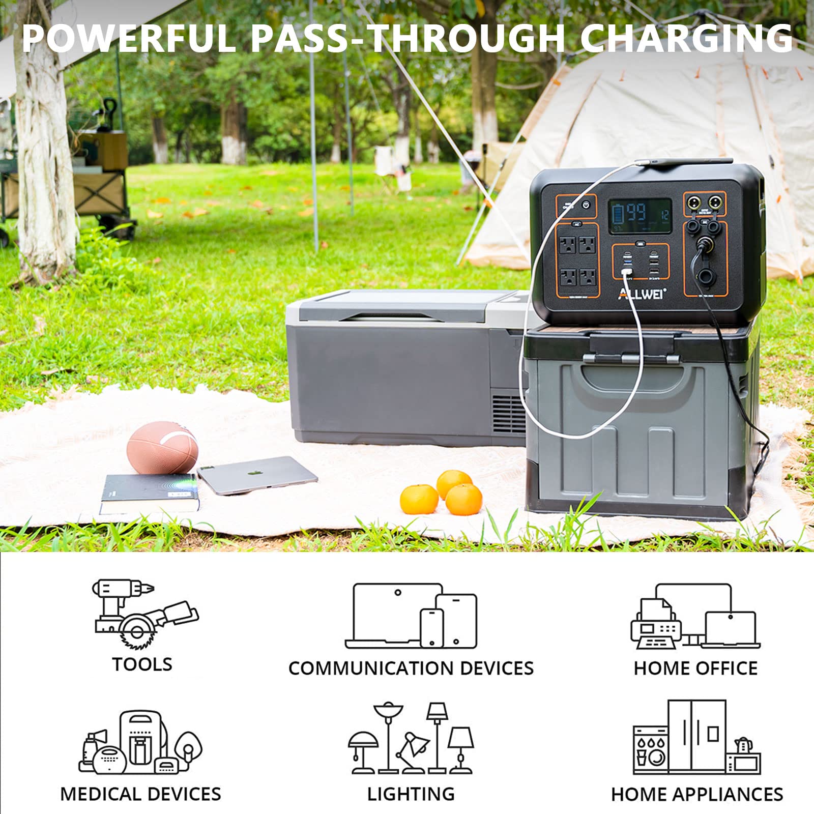 Snapklik.com : ALLWEI Solar Generator 2000W(Peak 4000W)