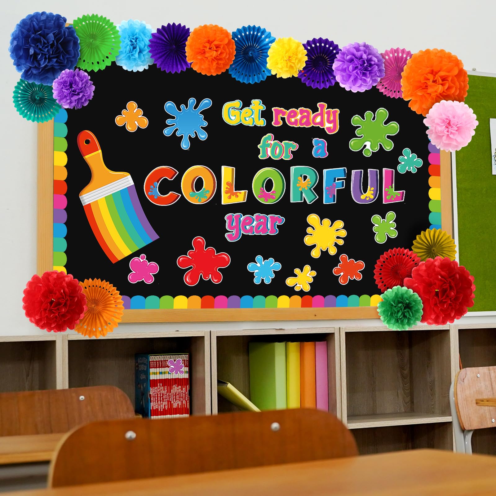 Snapklik.com : Qilery Get Ready For A Colorful Year Bulletin Board Set ...