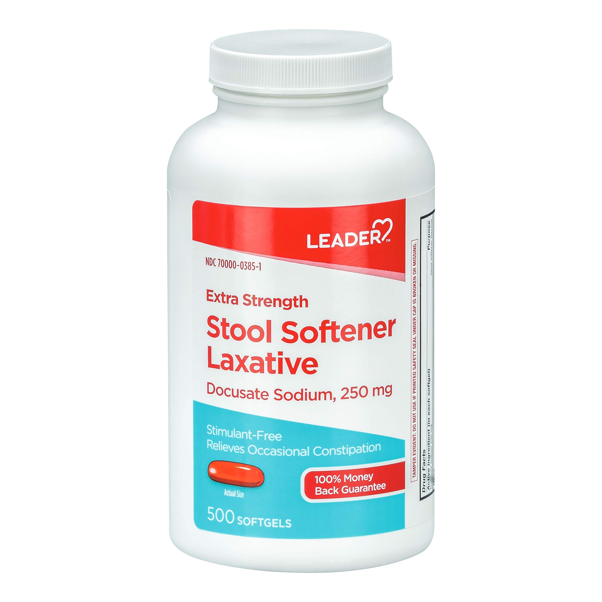 Leader Extra Strength Stool Softener Laxative Docusate Sodium Stool ...