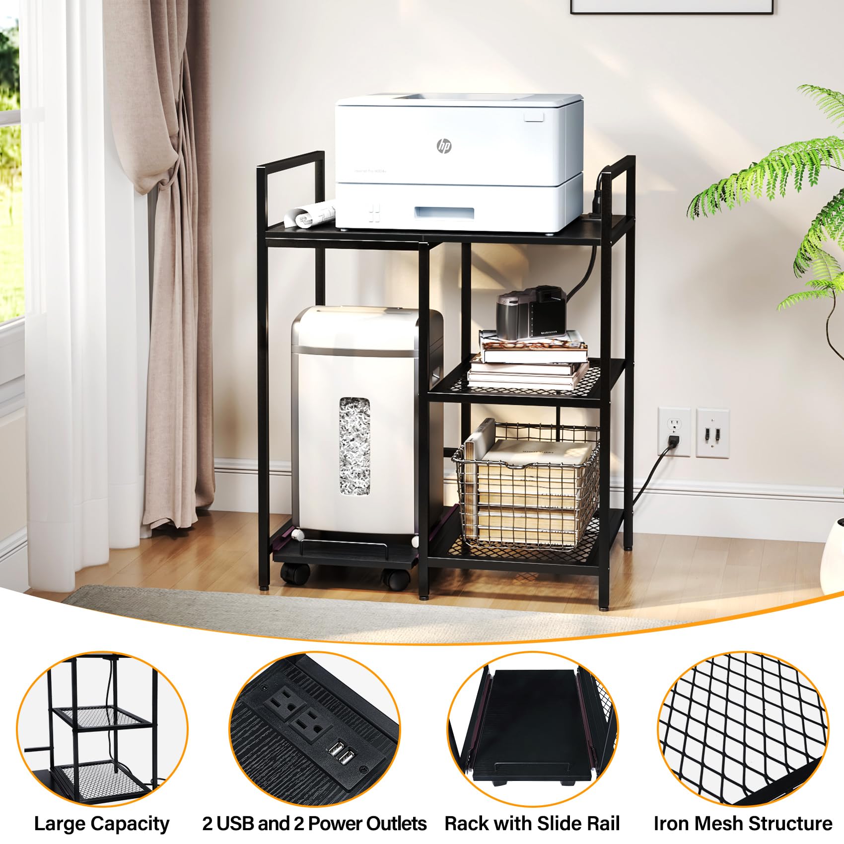 Snapklik.com : TC-HOMENY 3-Tier Printer Stand