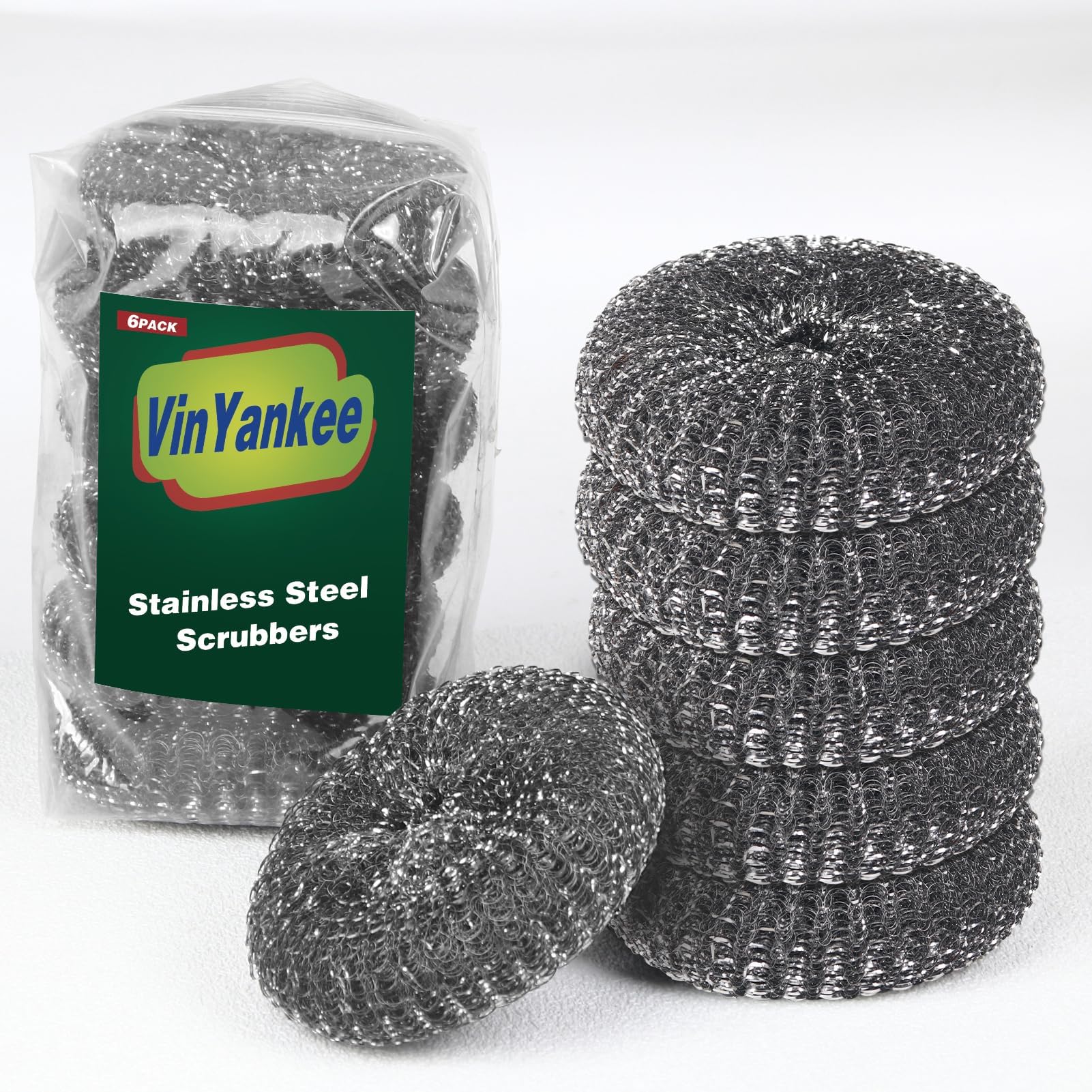 Amazon.com: 6PCS Steel Wool Scrubber Wire Sponge Set, Barbecue Grill ...