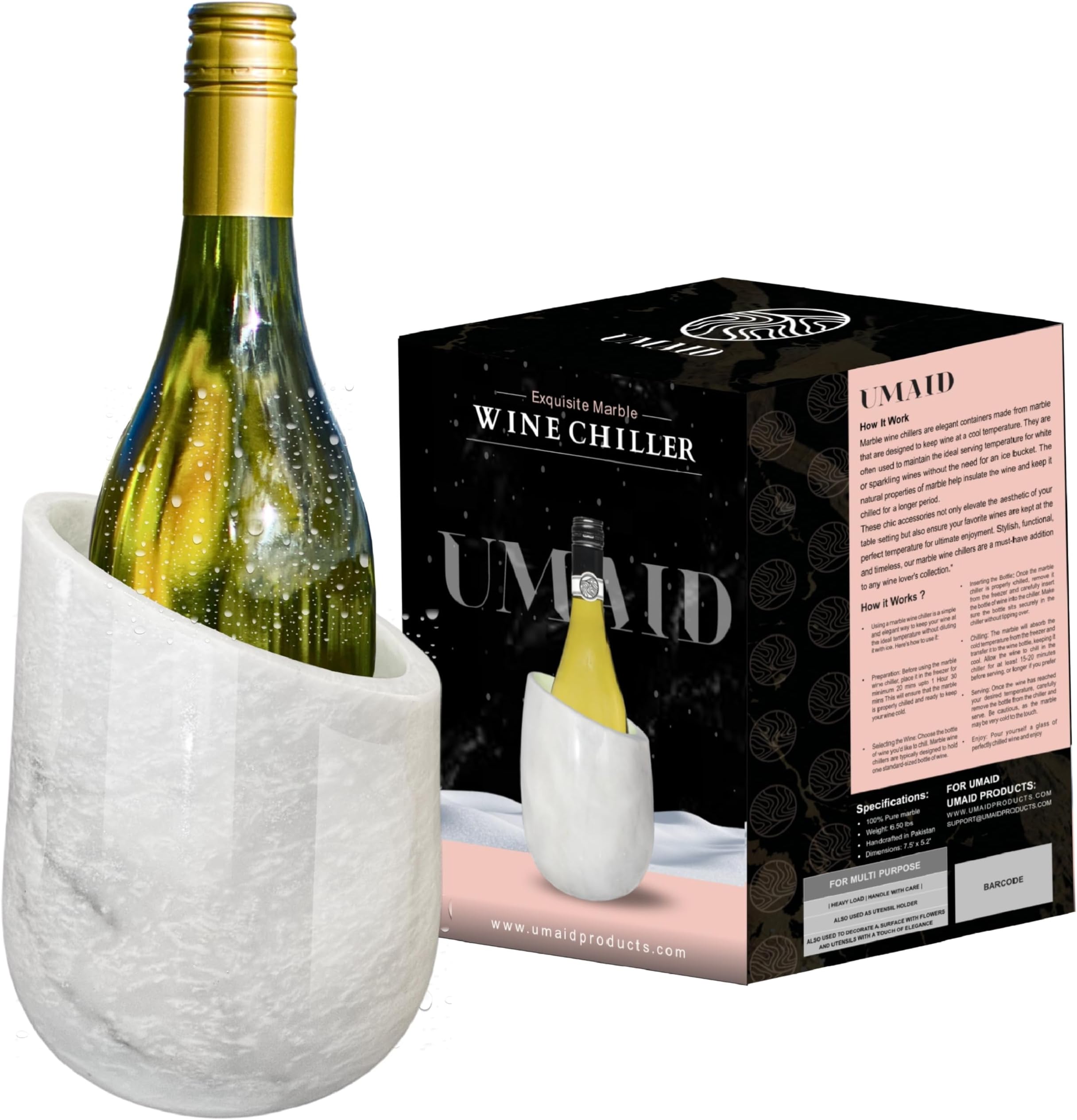 Amazon.com: mDesign Single Bottle Wine Chiller - Ice Bucket Cooler for ...