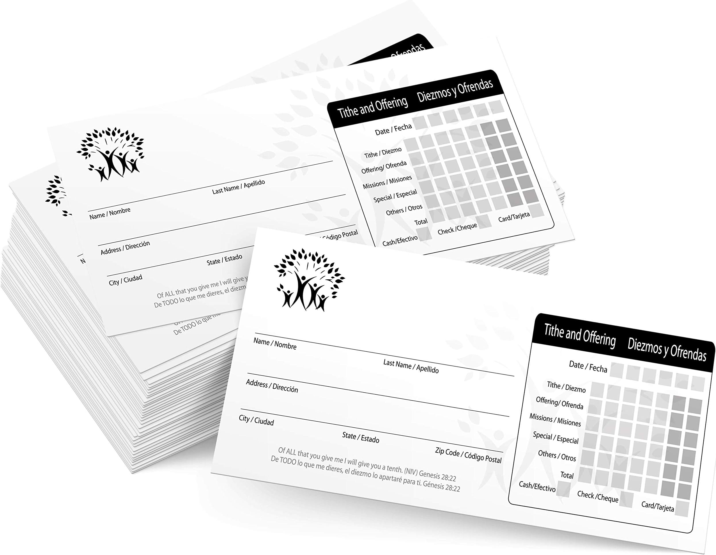 Amazon.com : 500 Tithes and Offering Envelopes for Church (Sobres de ...