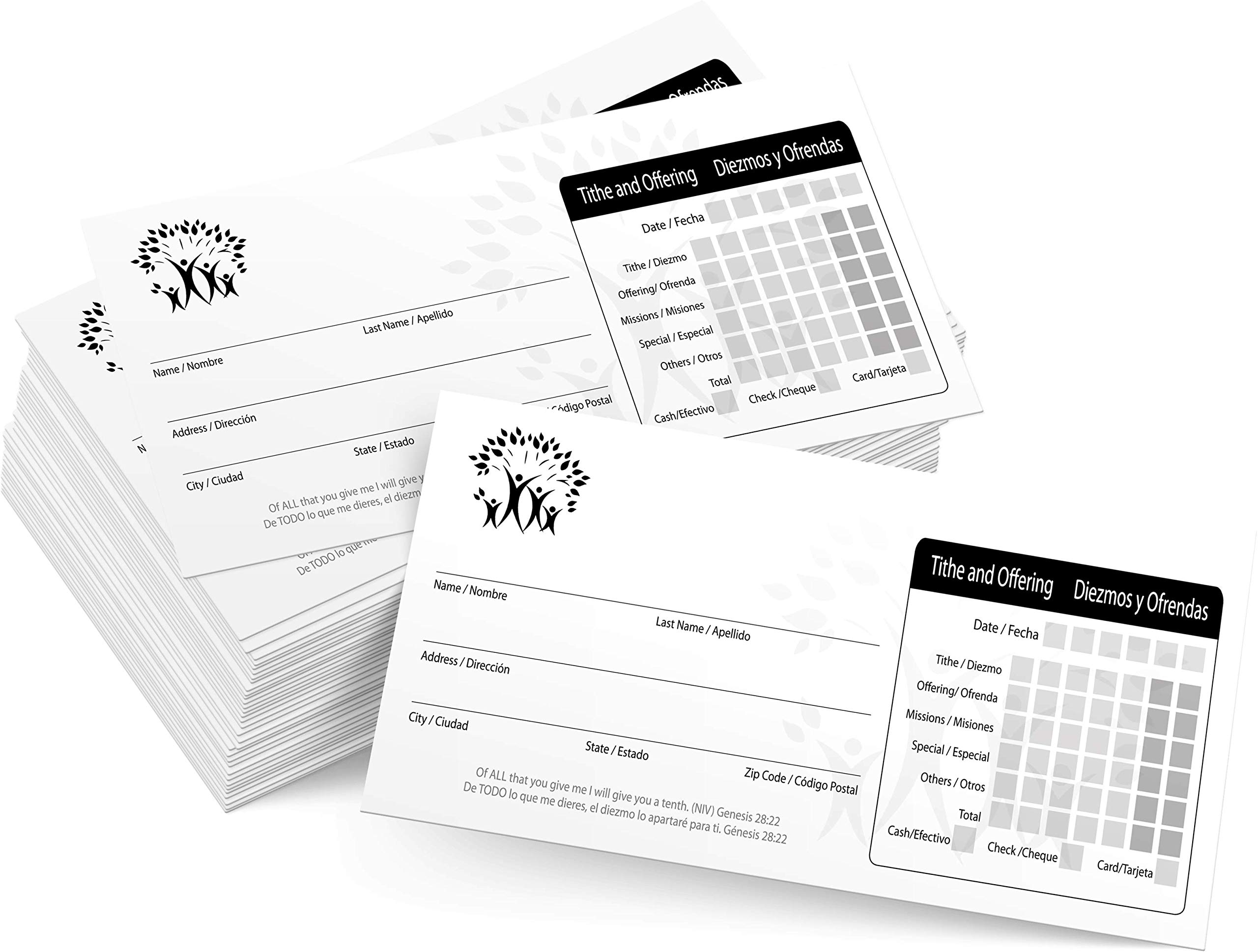 Amazon.com : 500 Tithes and Offering Envelopes for Church (Sobres de ...