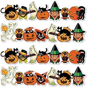 Amazon.com: Whaline 69Ft Halloween Bulletin Board Borders Witch Black ...