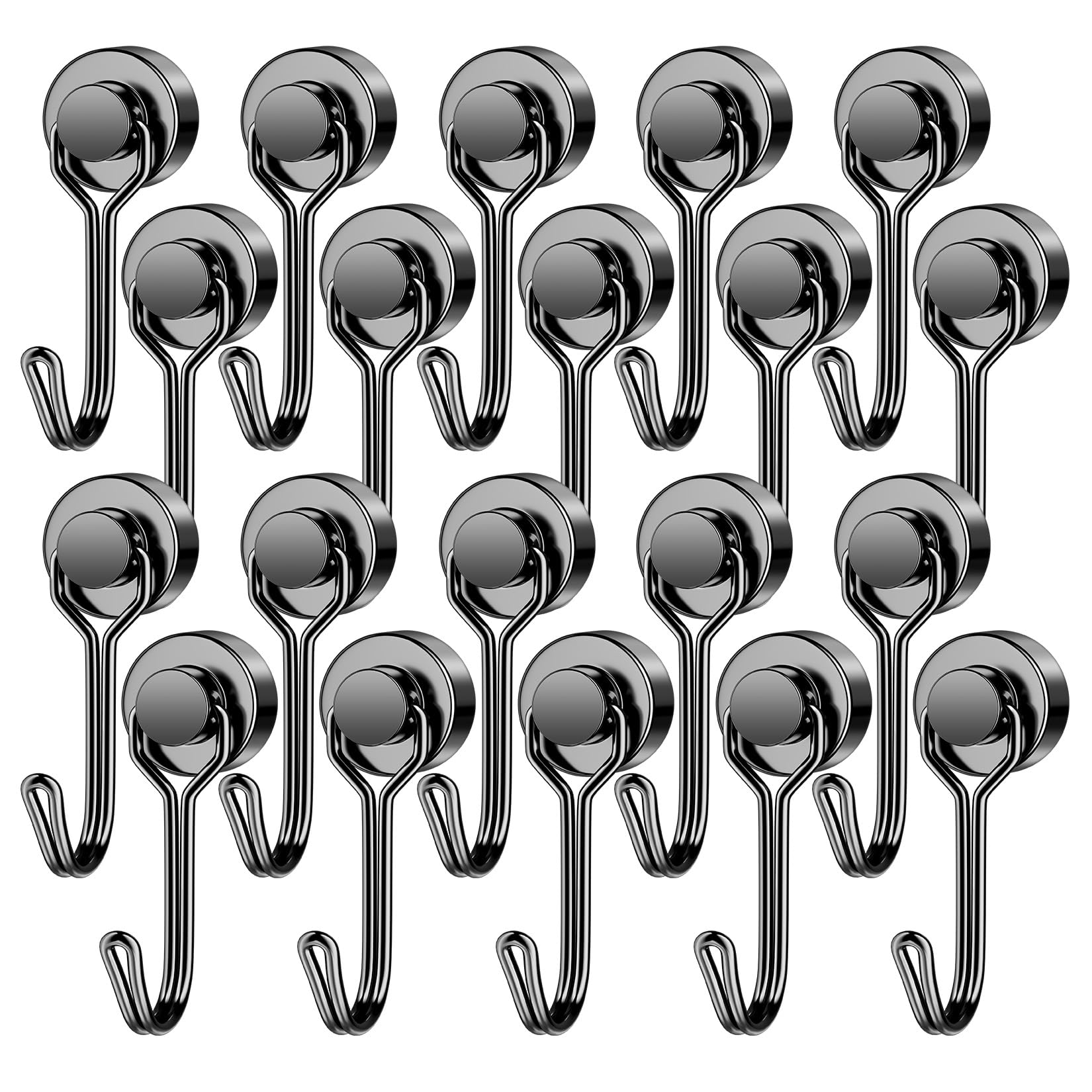 Amazon.com: WUDIME Swivel Magnetic Hooks, 20 Pack 30Lbs Black Heavy ...