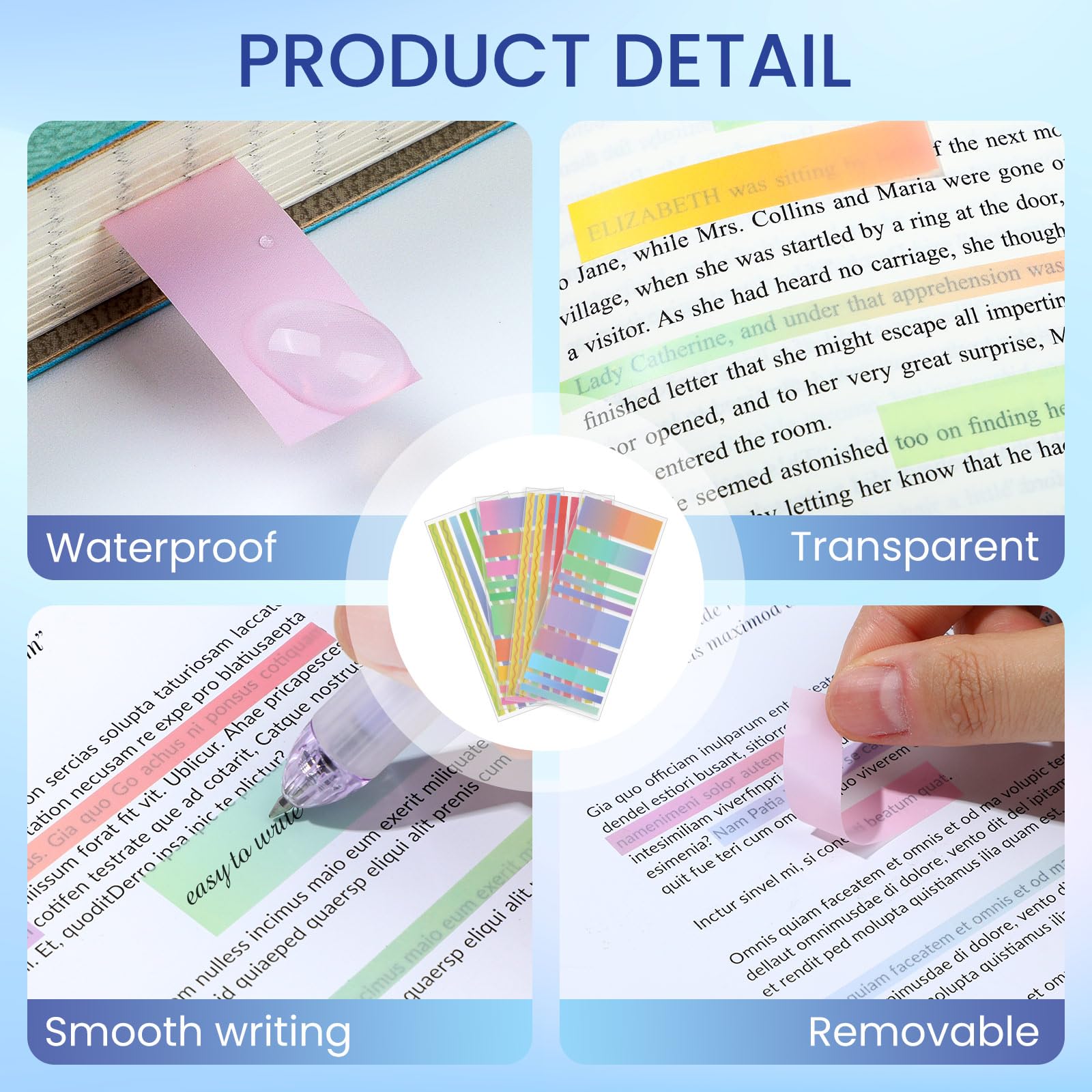 Snapklik.com : NEWEST 720 Pieces Sticky Tabs, Transparent Annotation ...