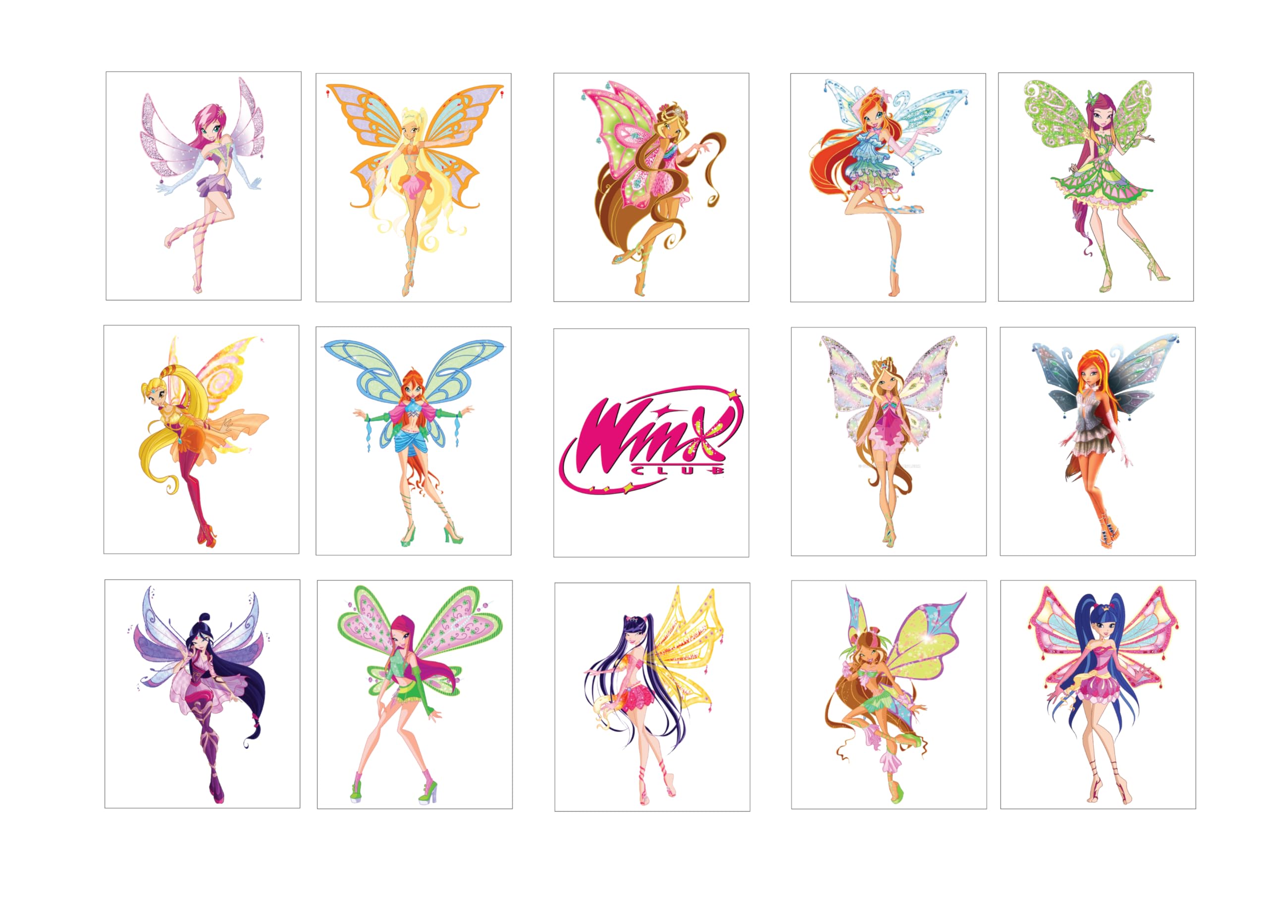 12 x Winx Club Party Pack 12 - Fun Novelty Birthday Premium Stand UP ...
