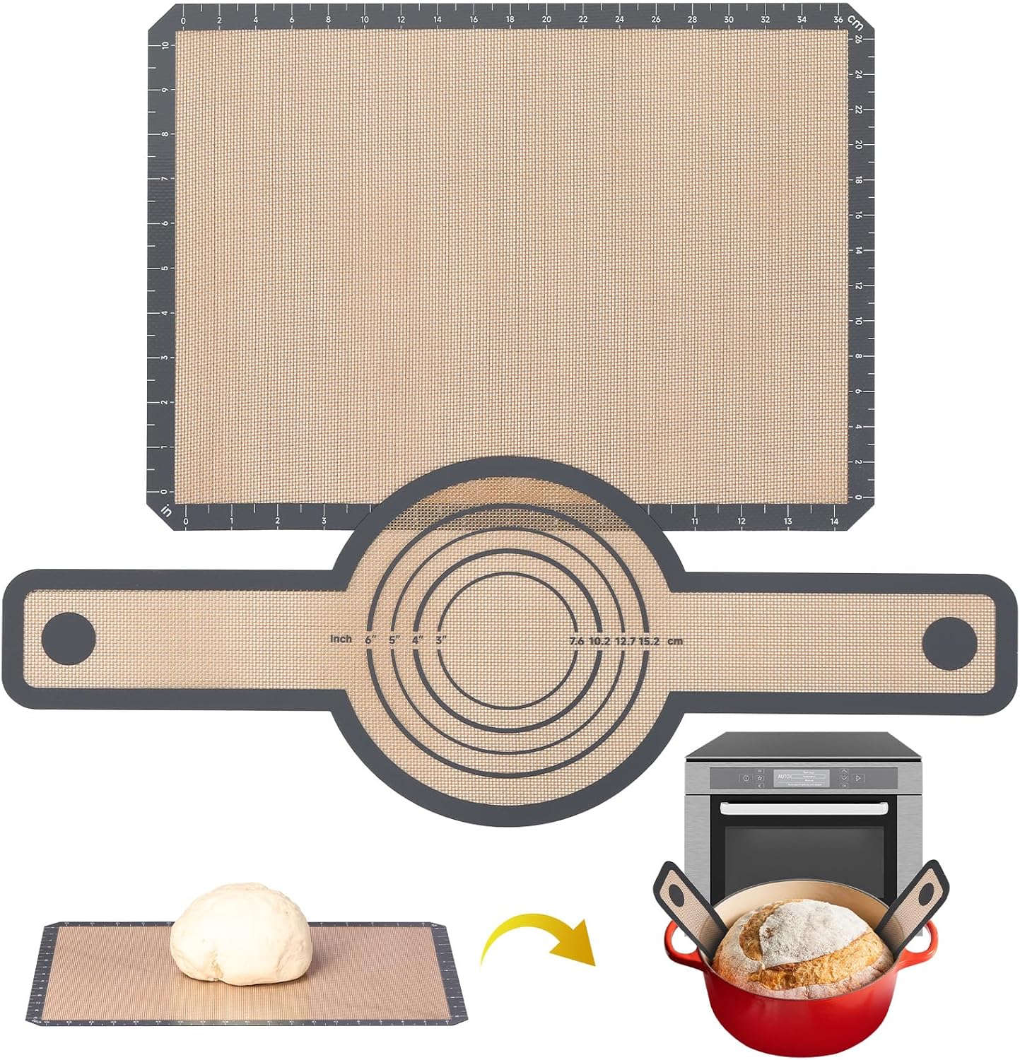 Amazon.com: Sourdough Bread Baking Supplies Silicone Baking Mat ...
