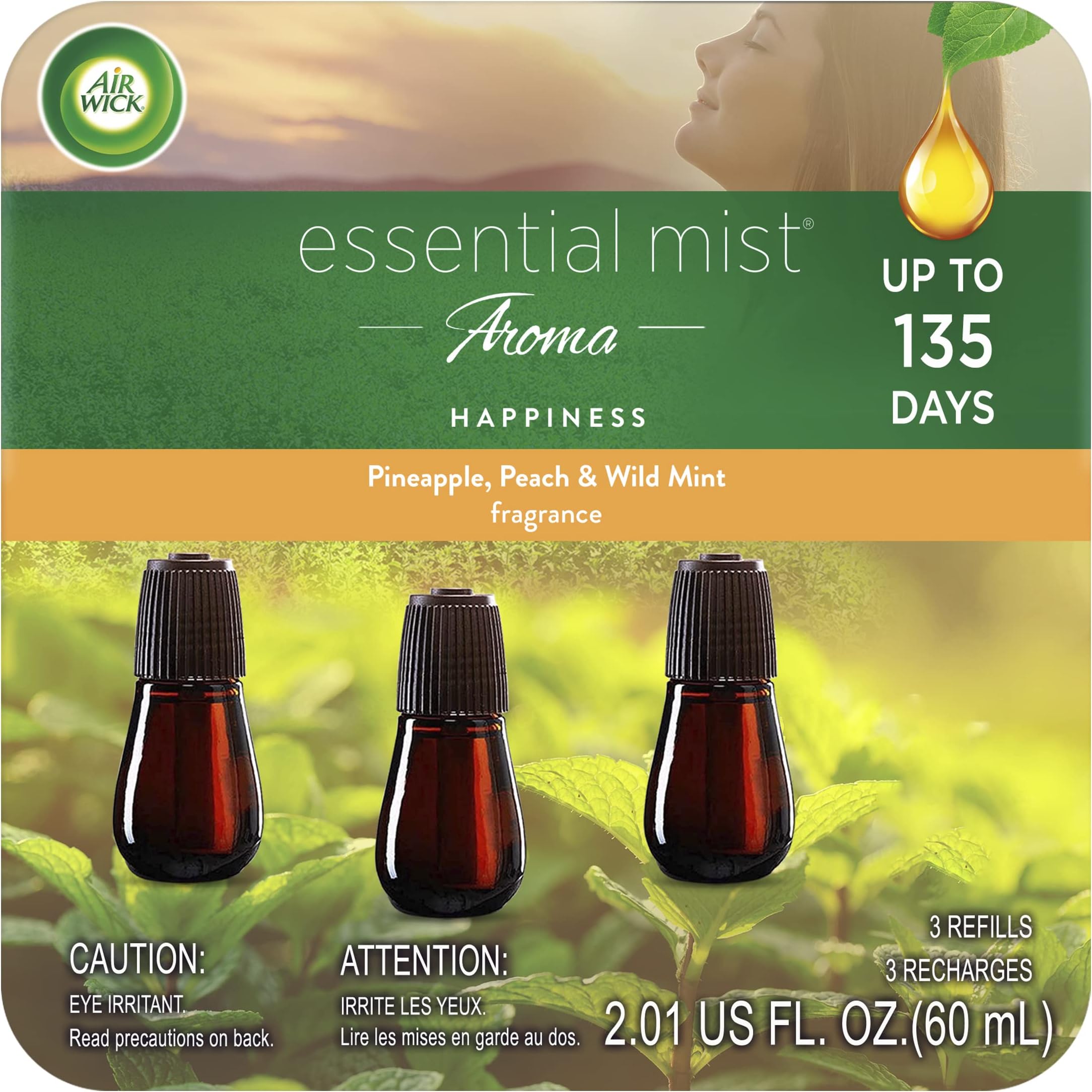 Amazon.com: Air Wick Essential Mist Refill, 3 ct, Happiness, Essential ...