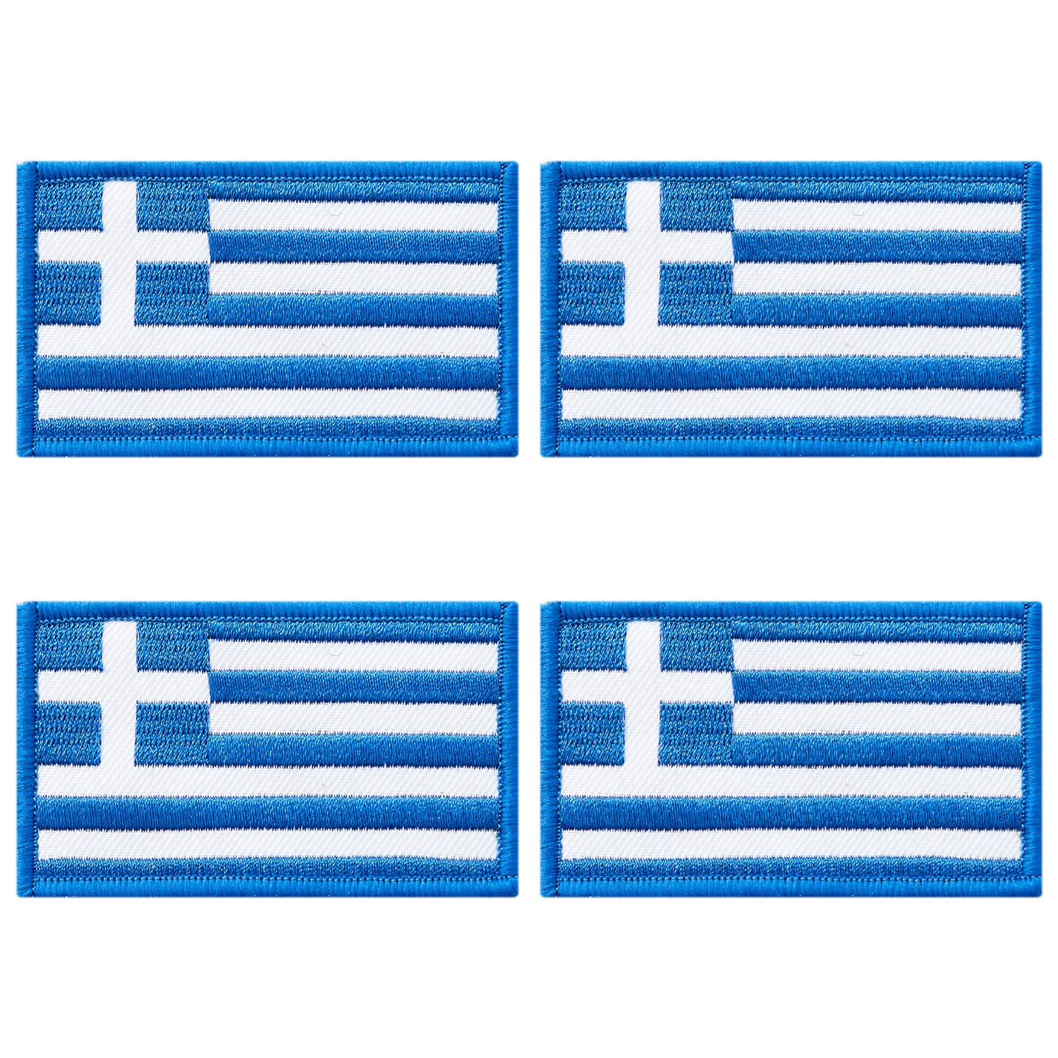 Amazon.com: 4Pcs Greece Greek Flag Patches, Hook and Loop Embroidered ...