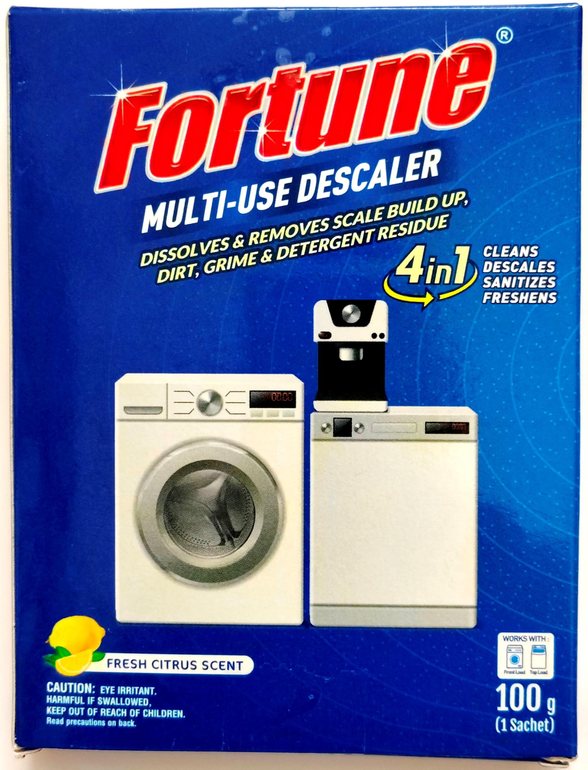 Fortune Descaler Powder for Washing Machines and Dishwashers - Pack of ...