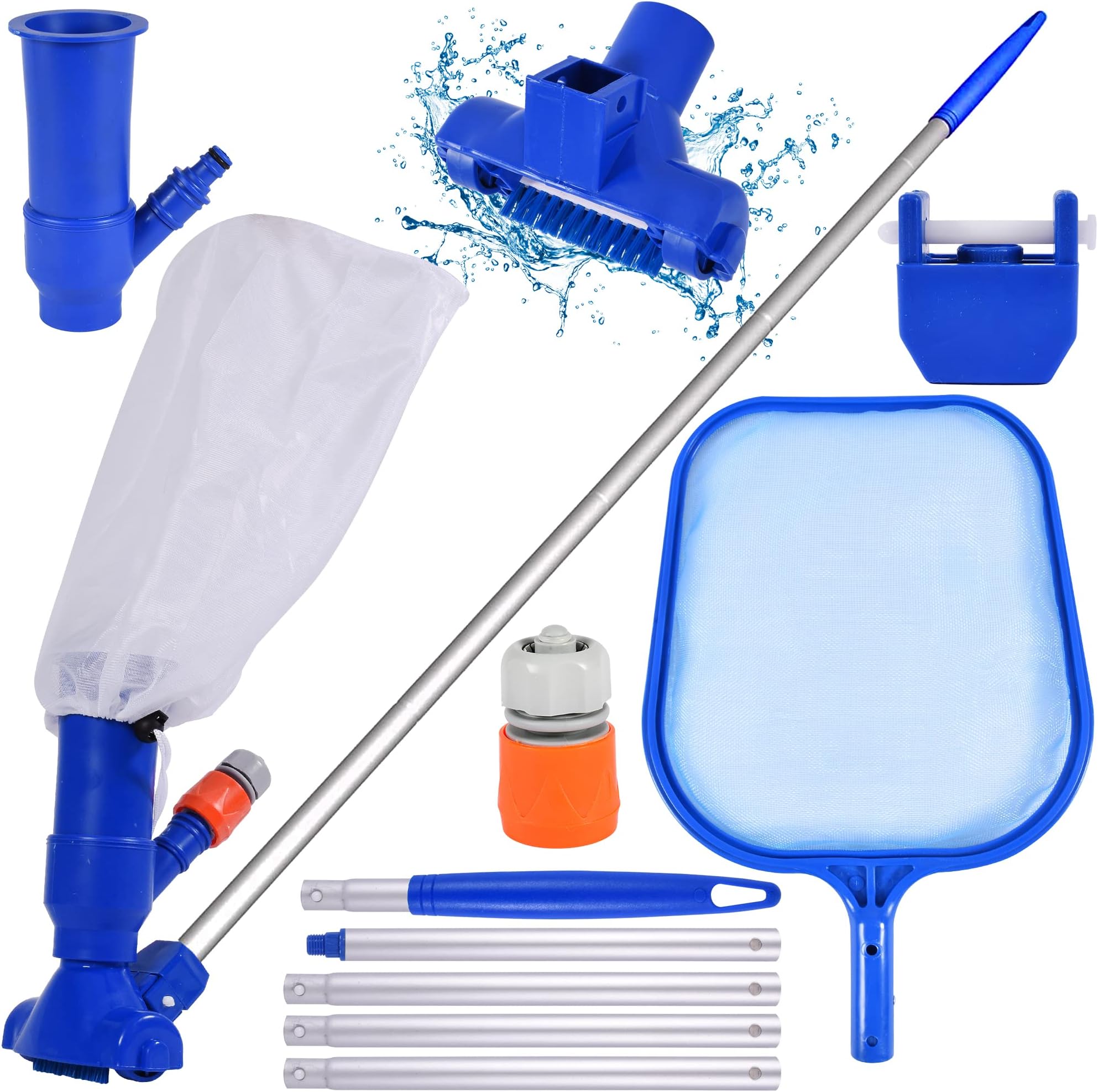 LATERN Pool Vacuum Cleaner, Portable Pool Maintenance Kit with Aluminum ...