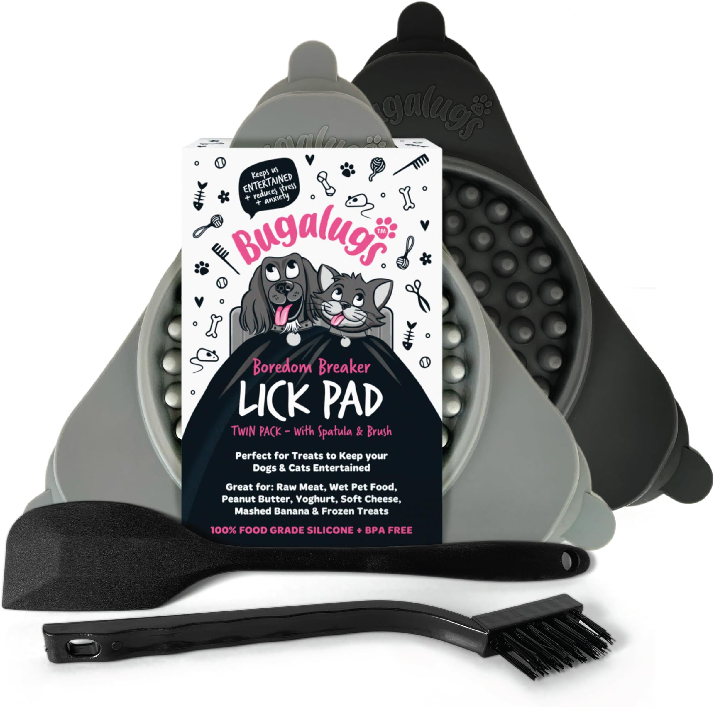 Bugalugs Dog Mat Bowl 100% Food Grade Cat Food Mat & Licky Mats For ...