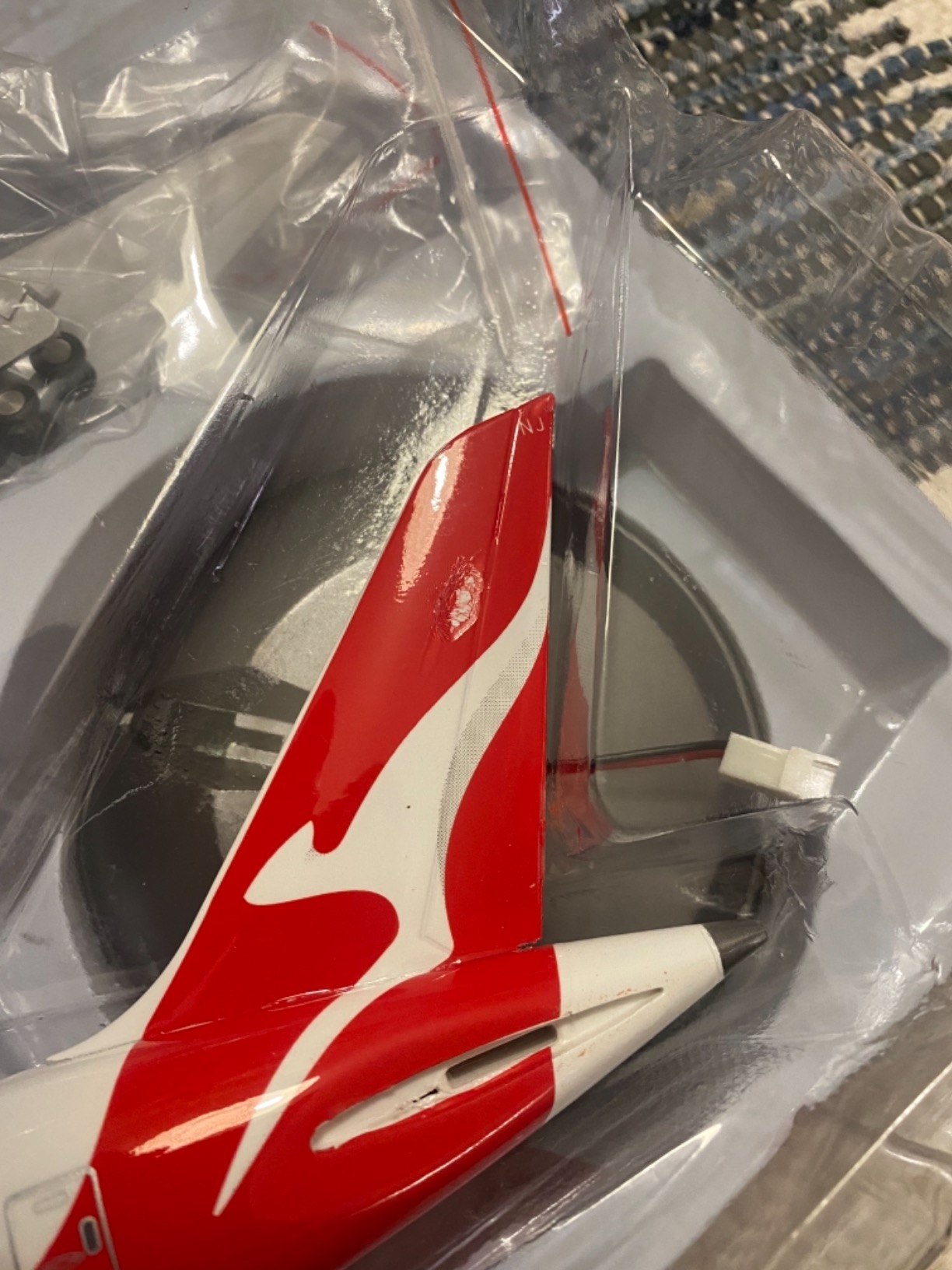 QANTAS Model Plane 100th Anniversary Livery with LED Cabin Lights ...