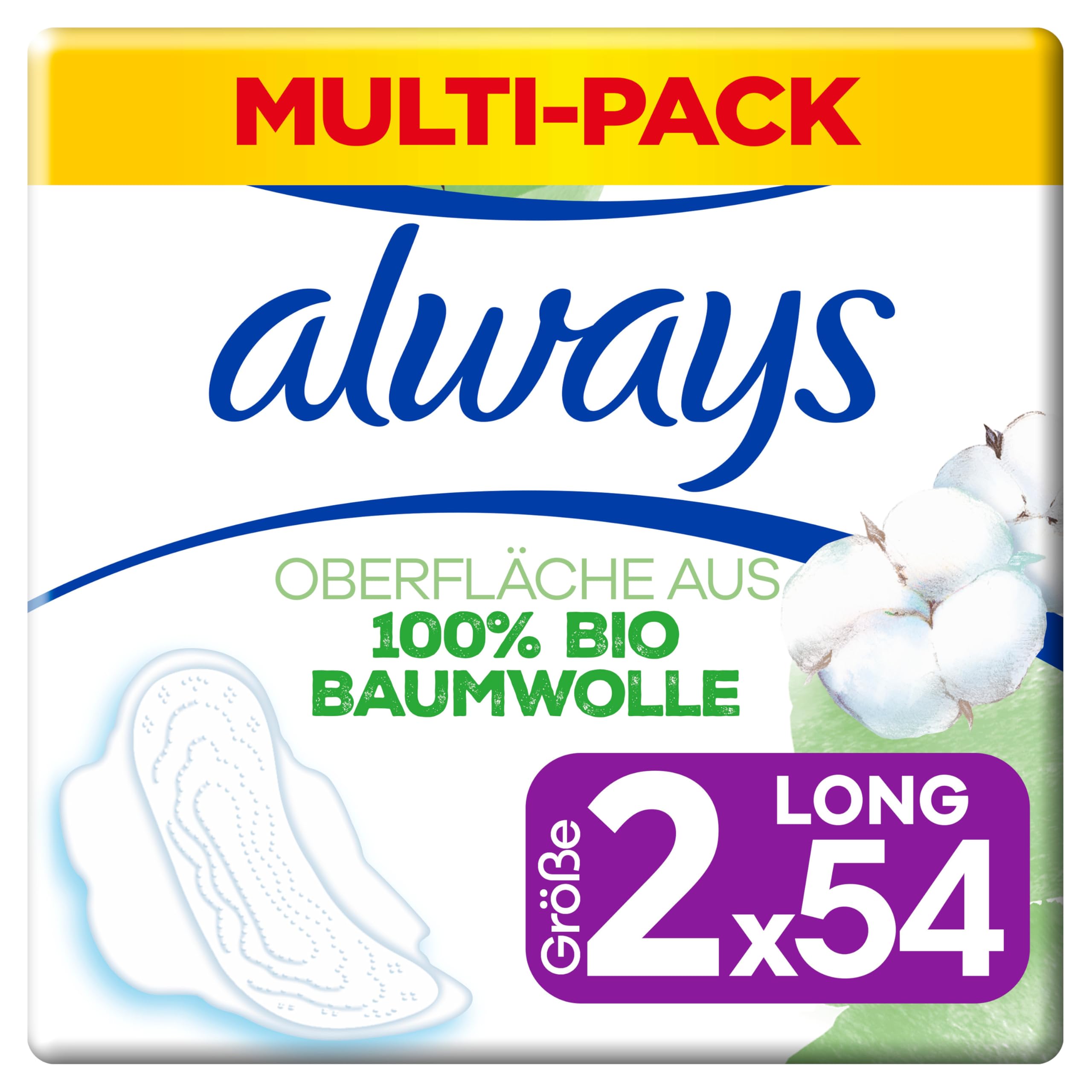 Always Ultra Binden Damen Gr. 2, Cotton Protection Long, 54 Damenbinden ...