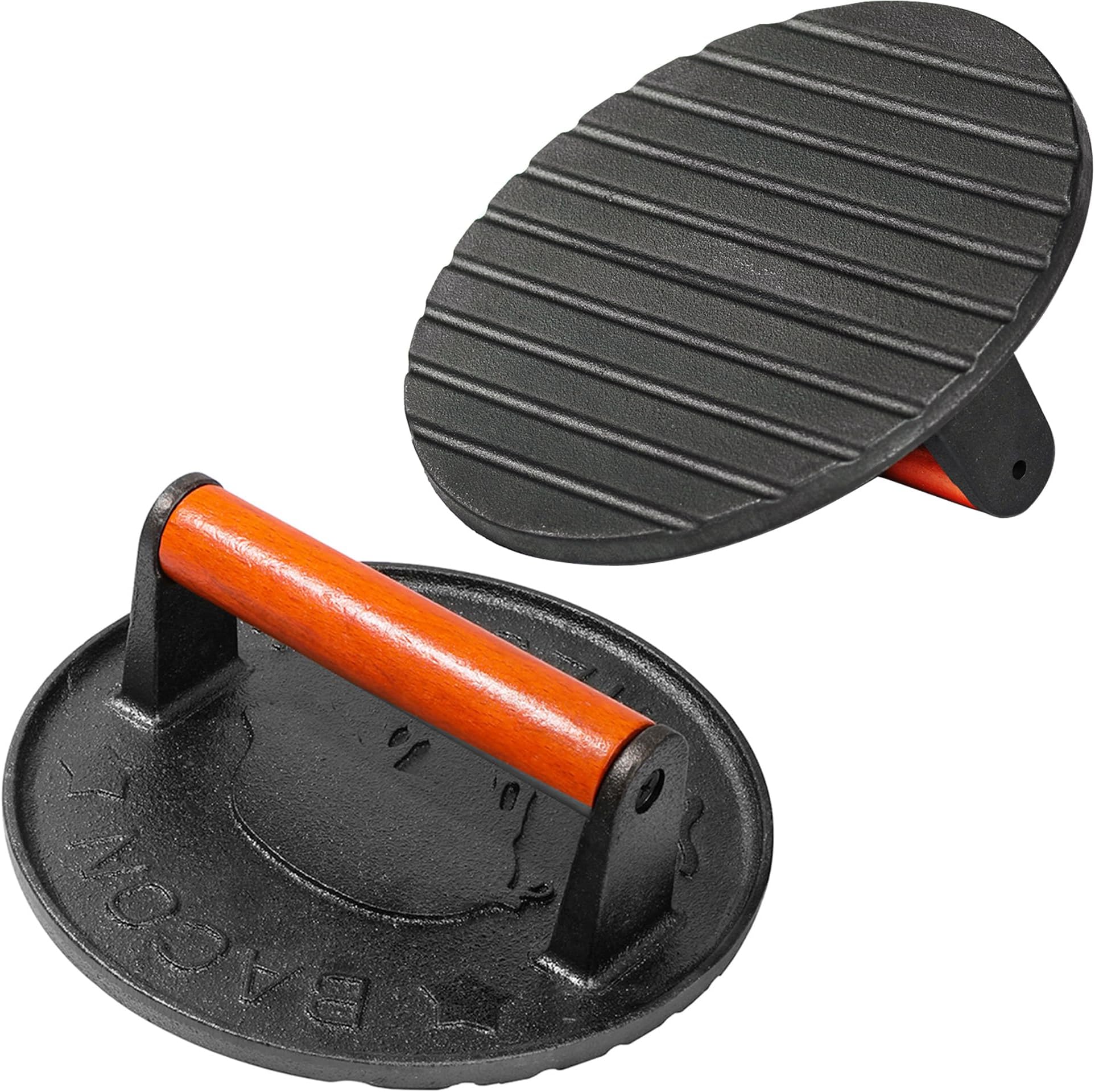 Amazon.com: MACKSGOODZ Burger Press 6-in, Heavy-Duty Cast Iron Grill ...