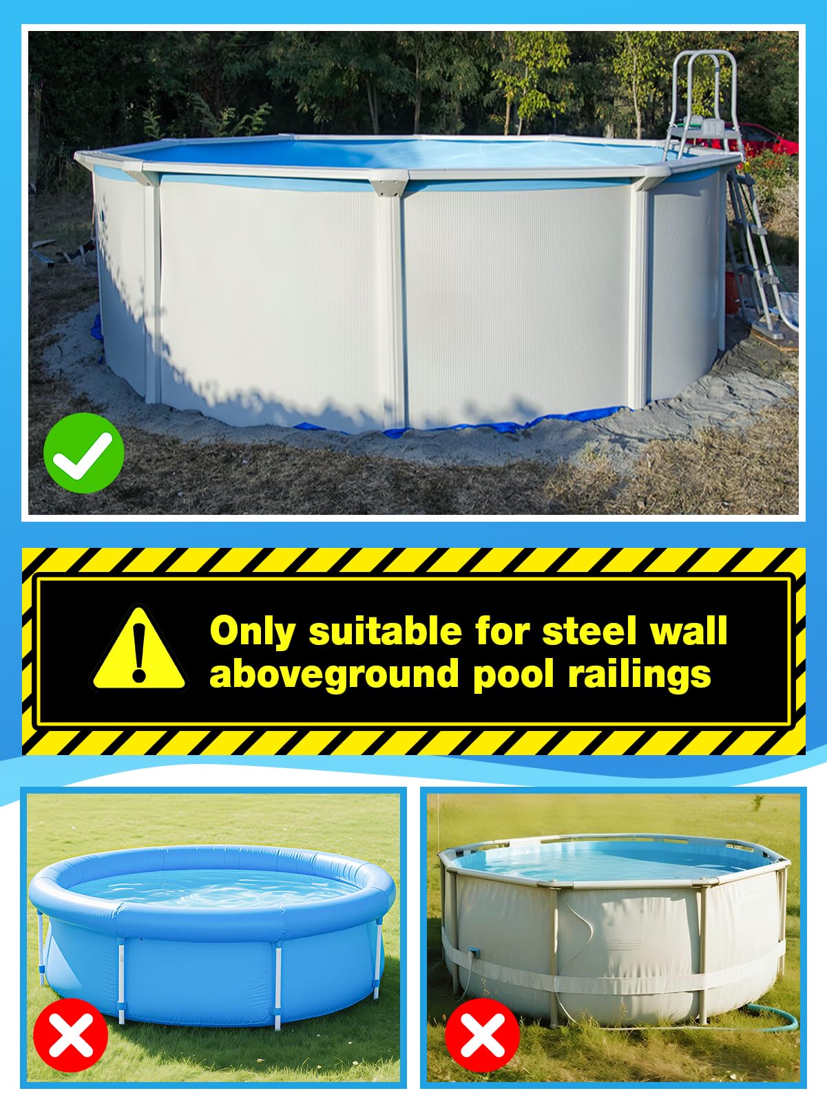 Snapklik.com : 32 Pack 2 Shapes Winter Pool Cover Clips - Double ...