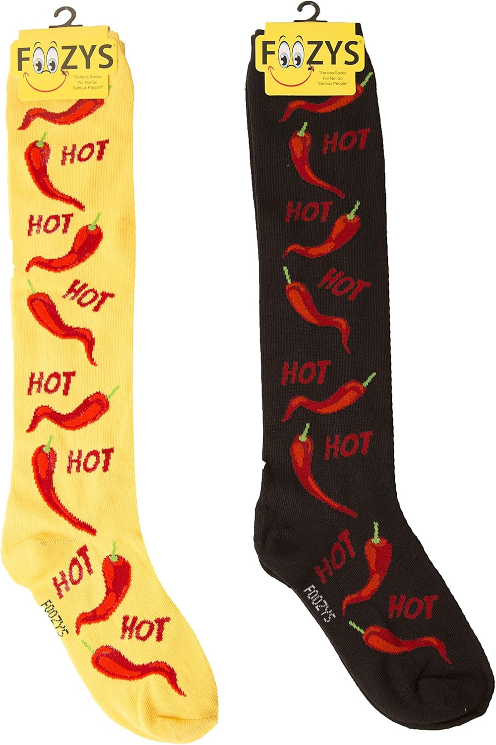 Amazon.com: Foozys Womens Novelty Knee High Socks | Hot Peppers Themed ...