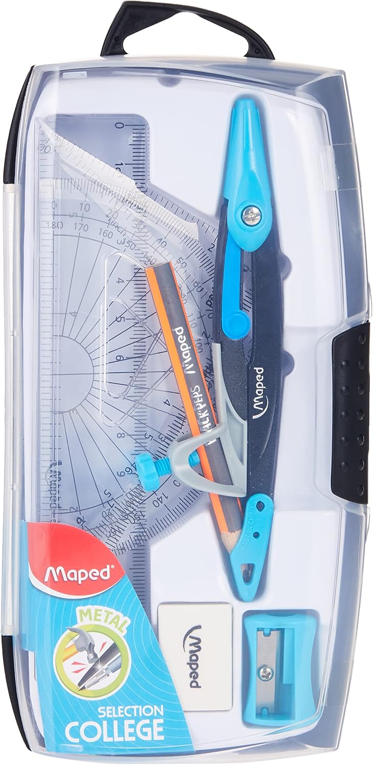 Maped Kidz 8-Piece Maths Geometry Set : Amazon.co.uk: Stationery ...