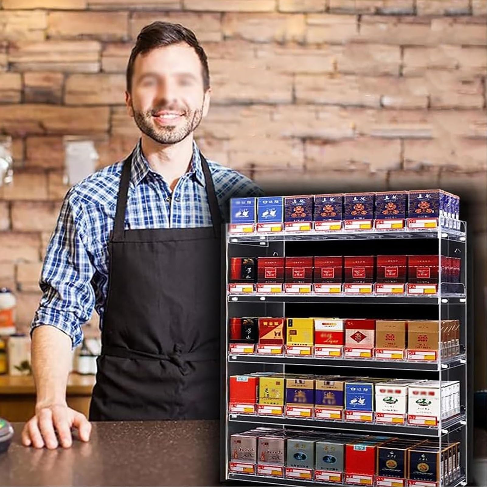 Amazon.com: 2-6 Layer Cigarette Display Holder, Wall Mounted Cigarette ...