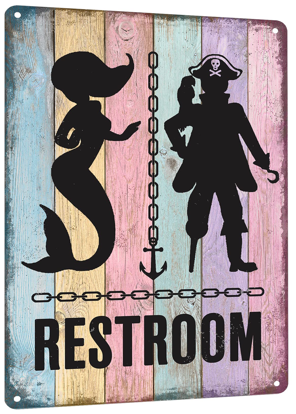 Amazon.com: HYBLOM Mermaid Bathroom Decor - Pirate Themed Restroom ...