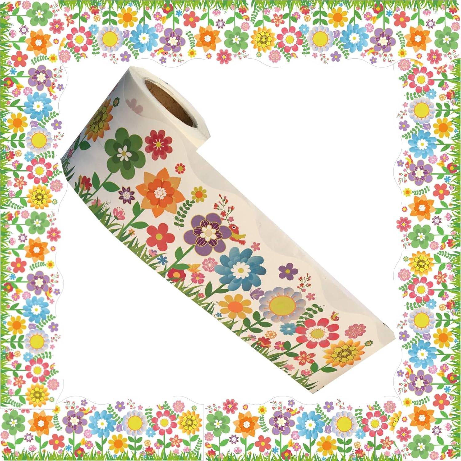 Amazon.com: 52 Feet Spring Summer Bulletin Board Border Flower Bulletin ...