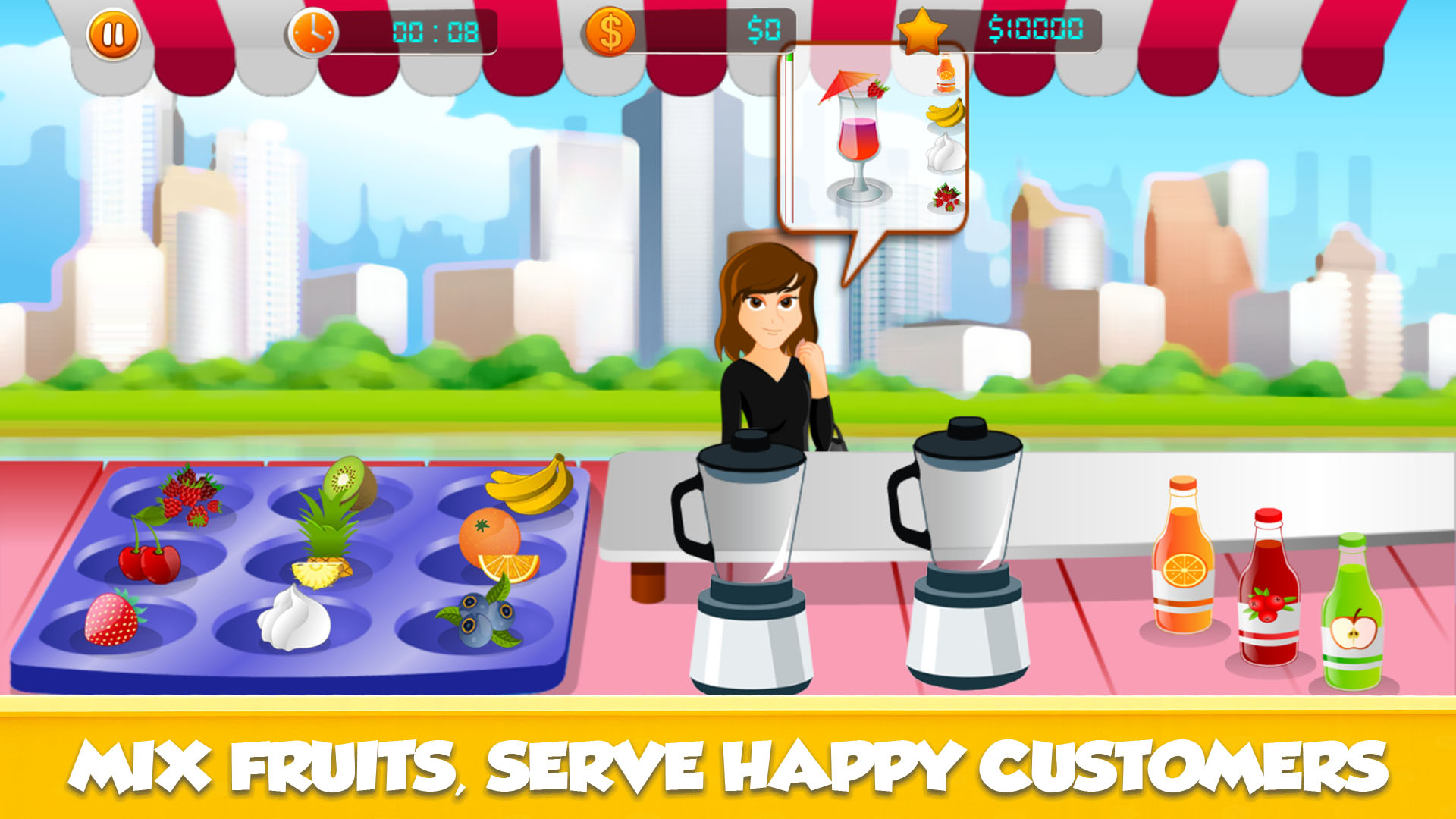 Smoothie Fruit Juice Maker Game Juice Shop - 3d Blender & Summer Juice ...