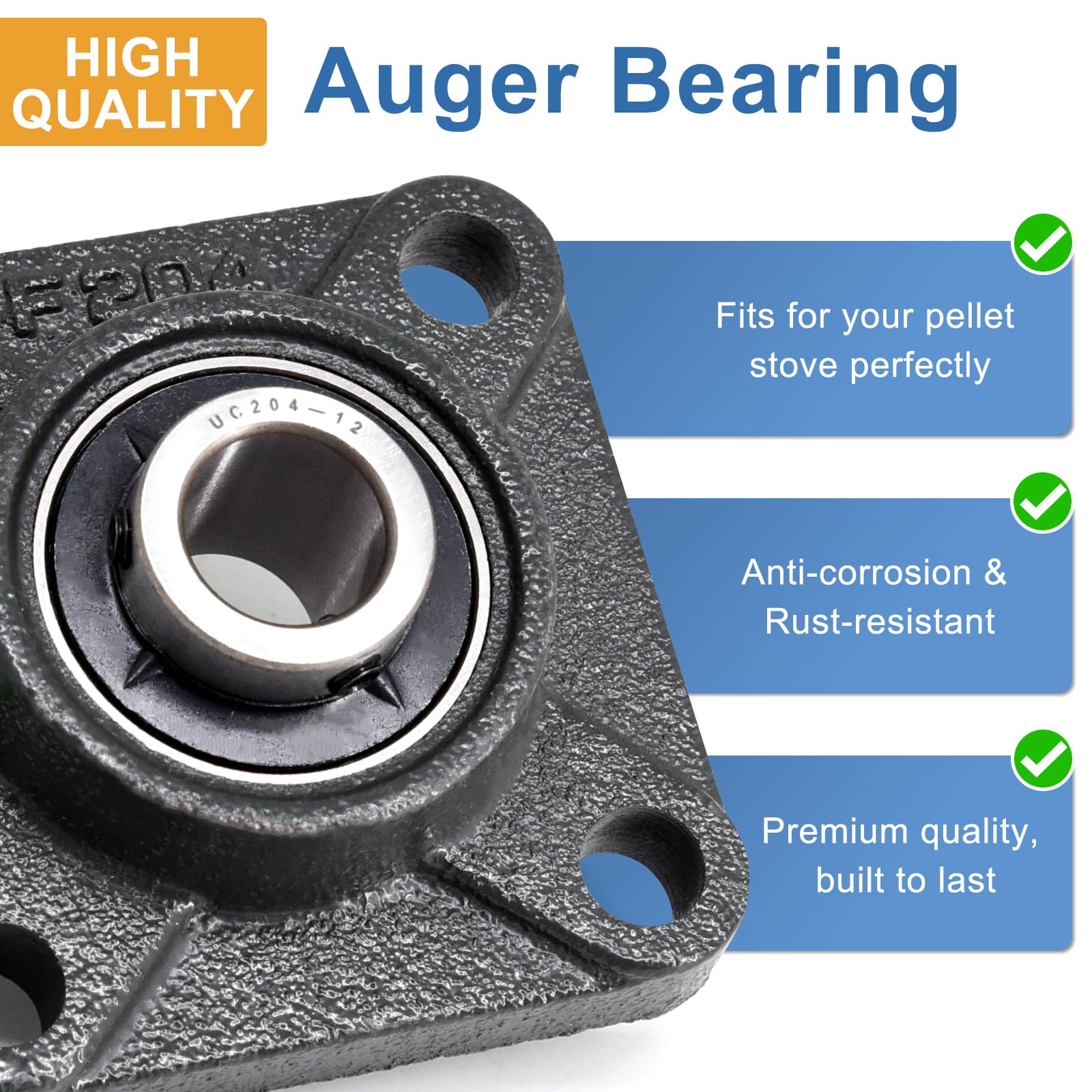 Snapklik.com : Criditpid Replacement PU-UCF204-12 Auger Bearing For ...