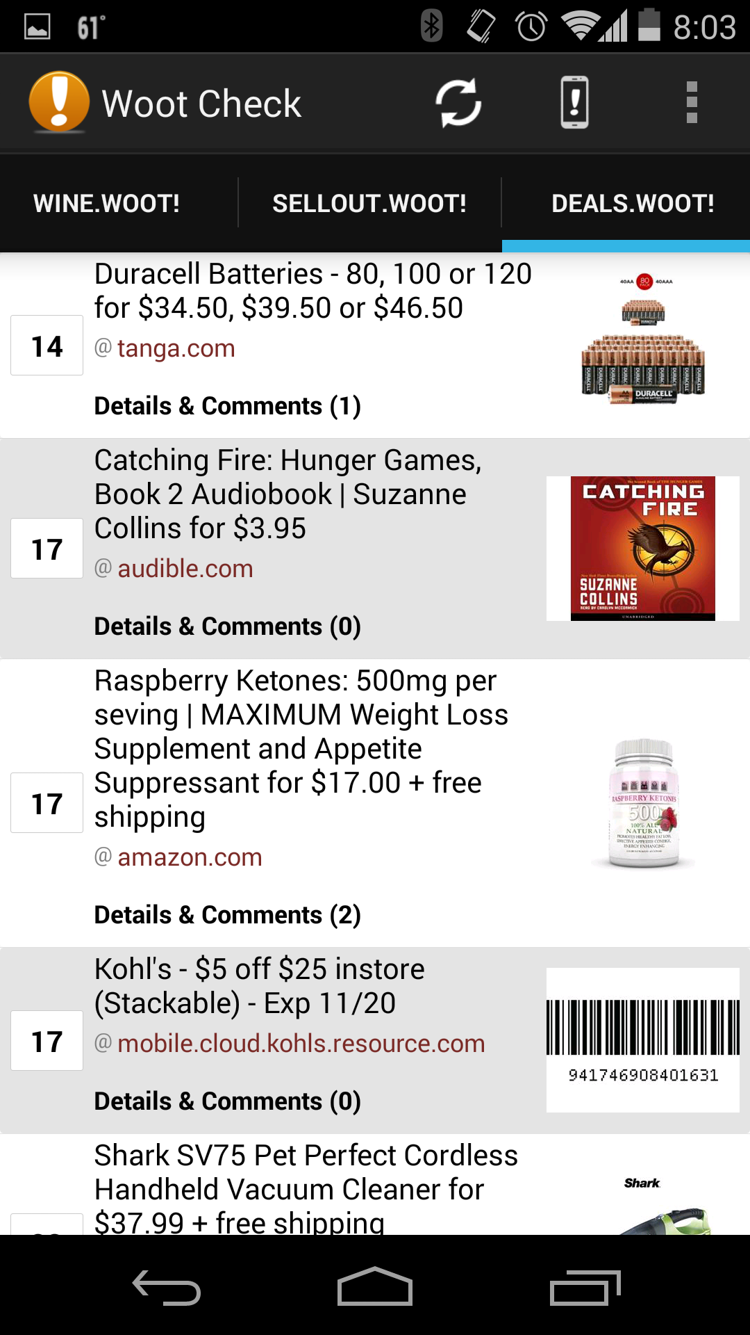 Woot Check - Daily Deals - App on Amazon Appstore