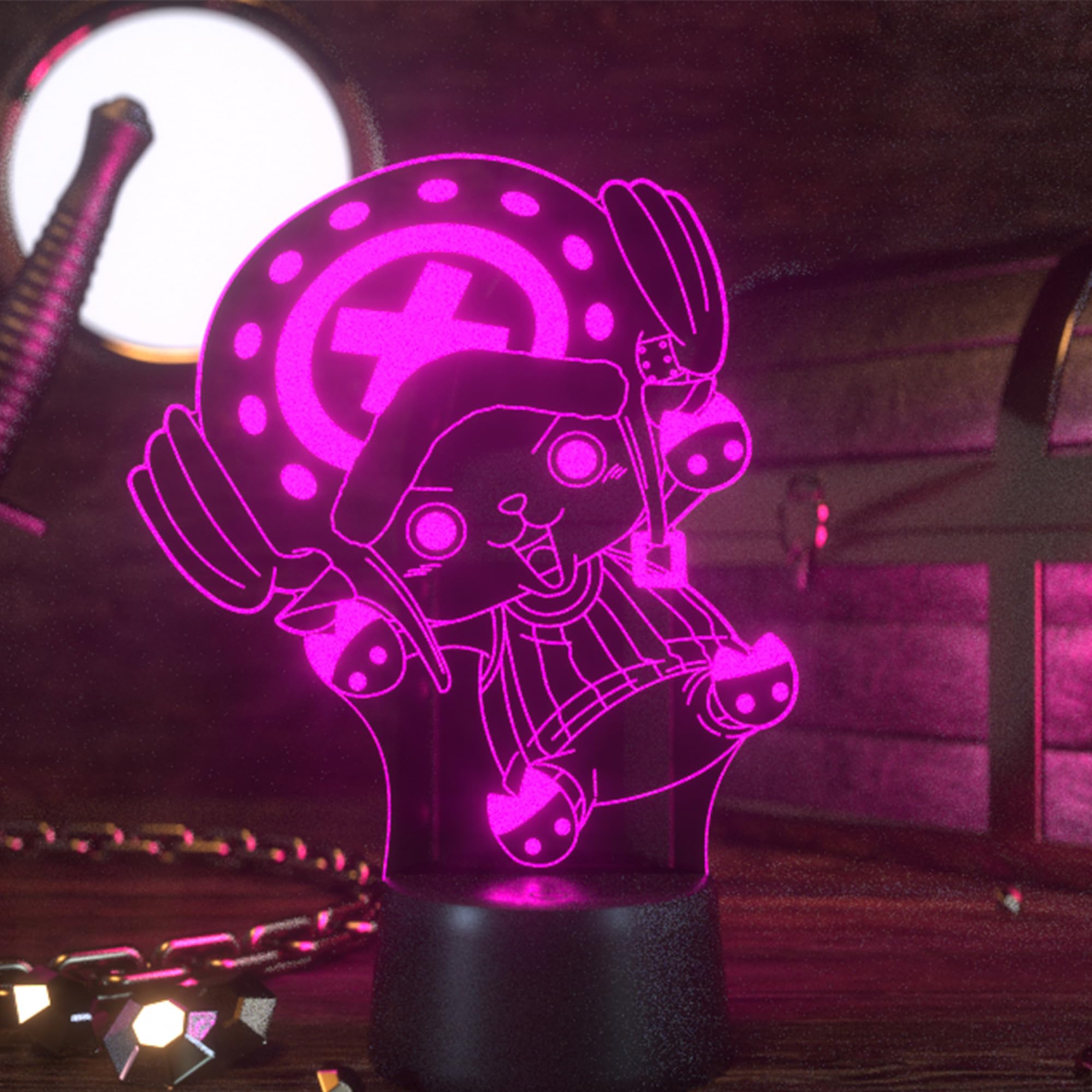 Otaku Lamps Chopper One Piece – Anime Lamp Figure Night Light, 16 Color ...
