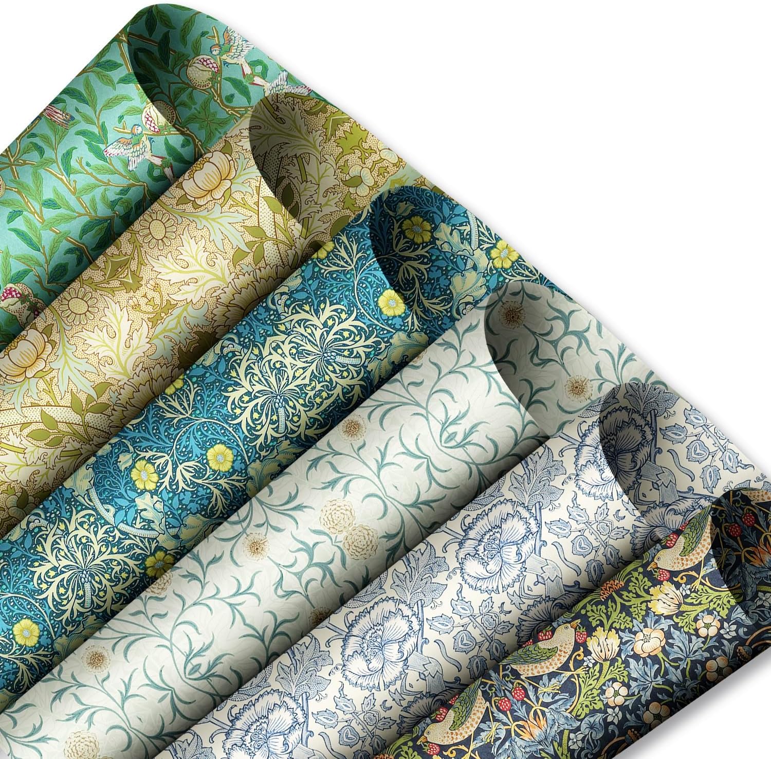 Amazon.com: WLXTREE 12 Sheet Colorful Floral Wrapping Paper for Women ...