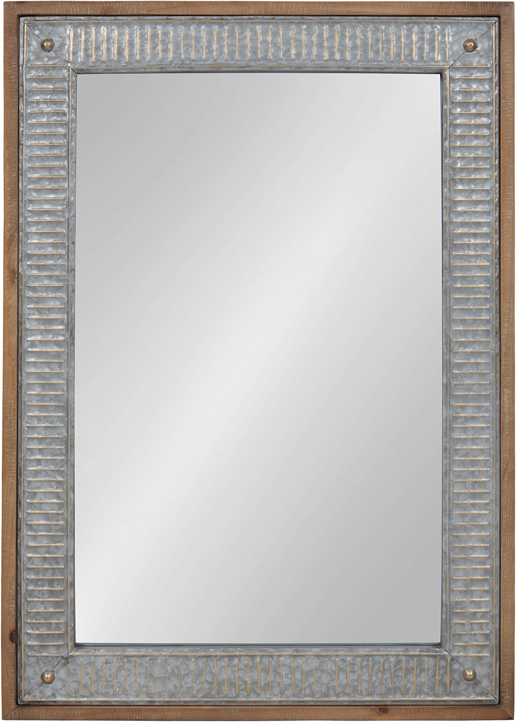 Amazon.com: Cheung's 4572 Wood framed mirror with urban galvanized ...