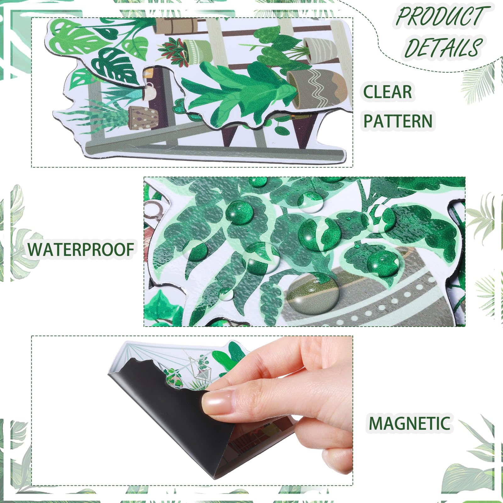 Snapklik.com : 9 Pieces Plant Magnets Potted Plant Magnetic Decals ...