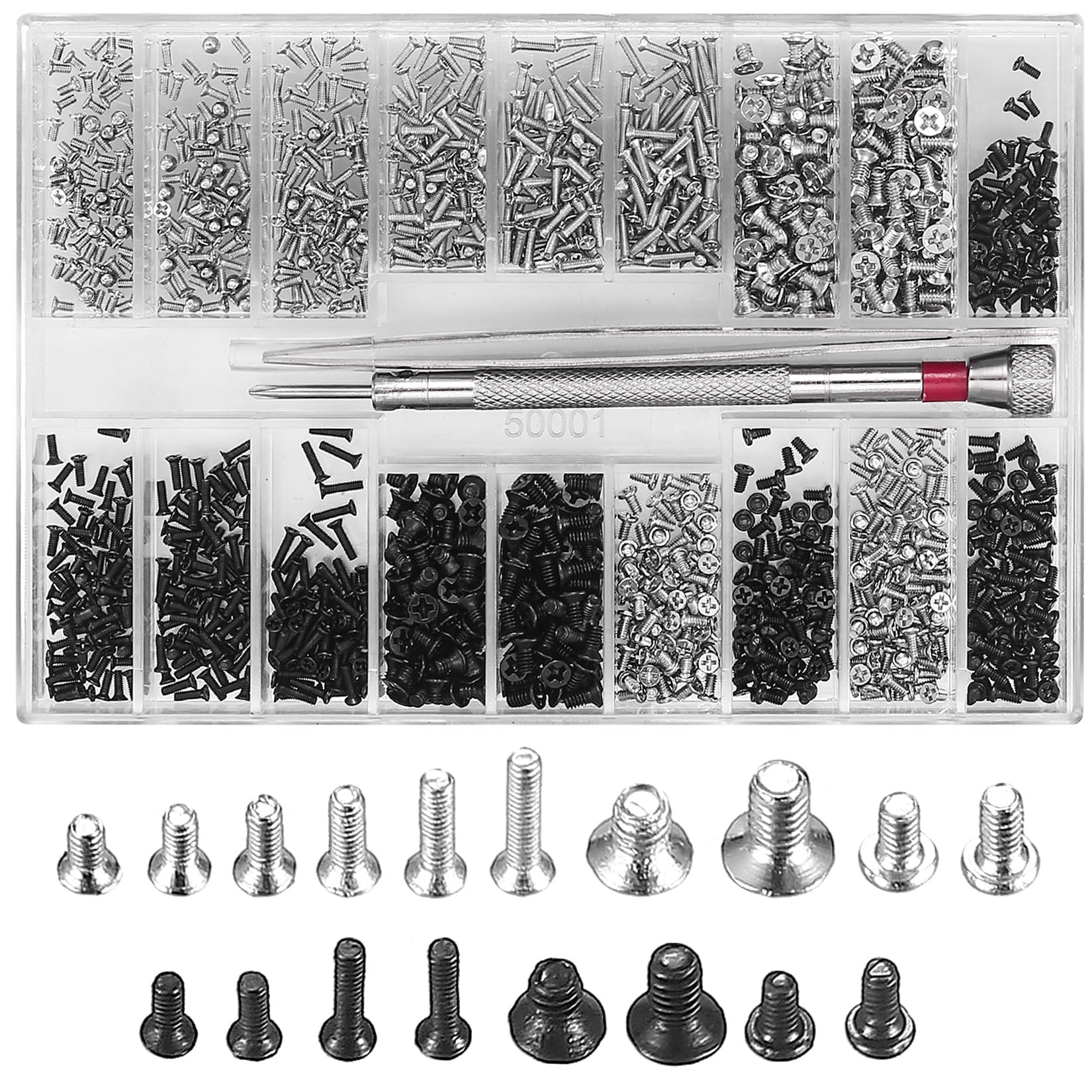 Amazon.com: Tiny Eyeglass Repair Screws Kit, Micro/Mini/Small Sunglass ...