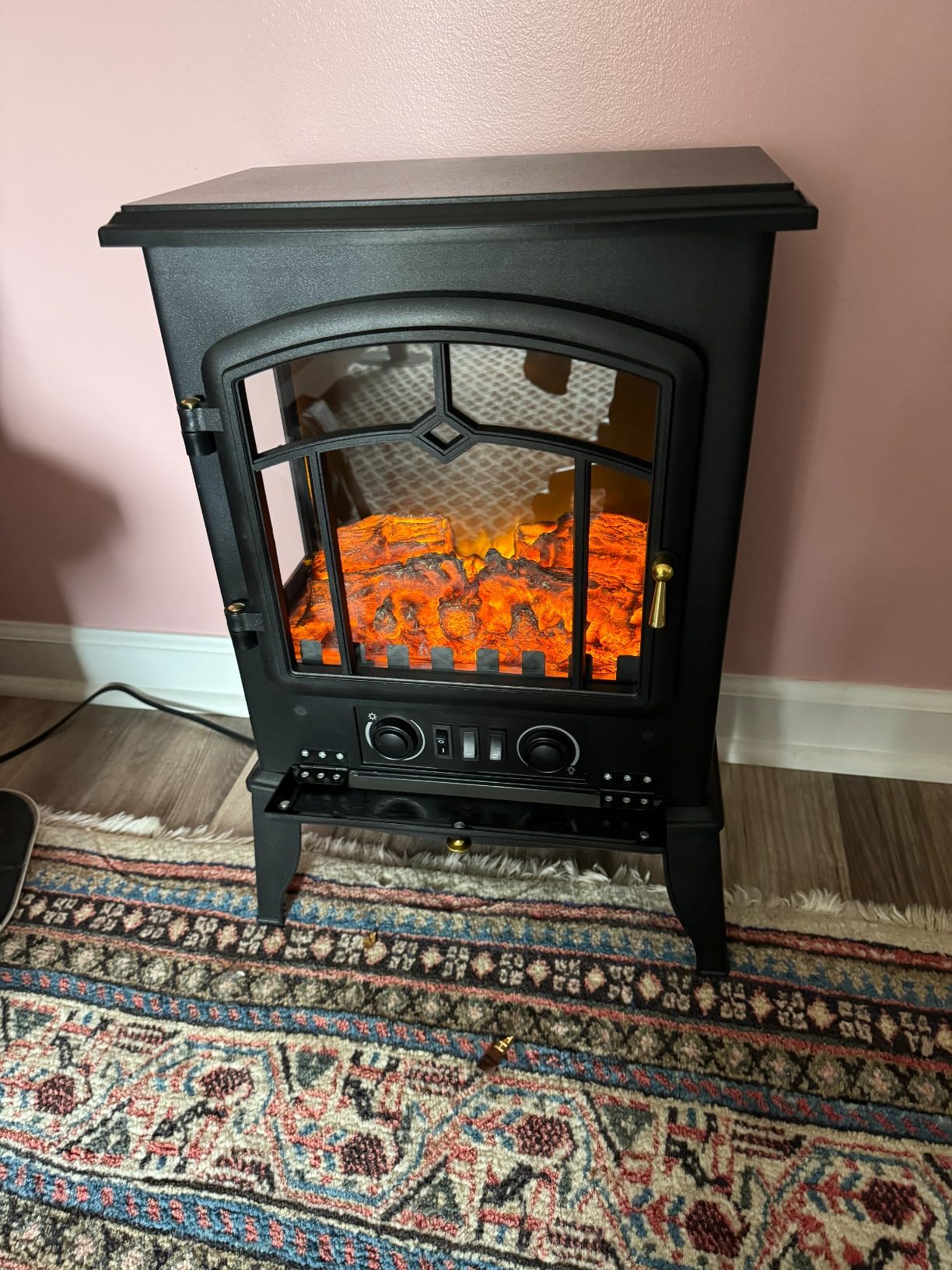 $27/mo - Finance COWSAR Electric Infrared Fireplace Heater with 3D ...