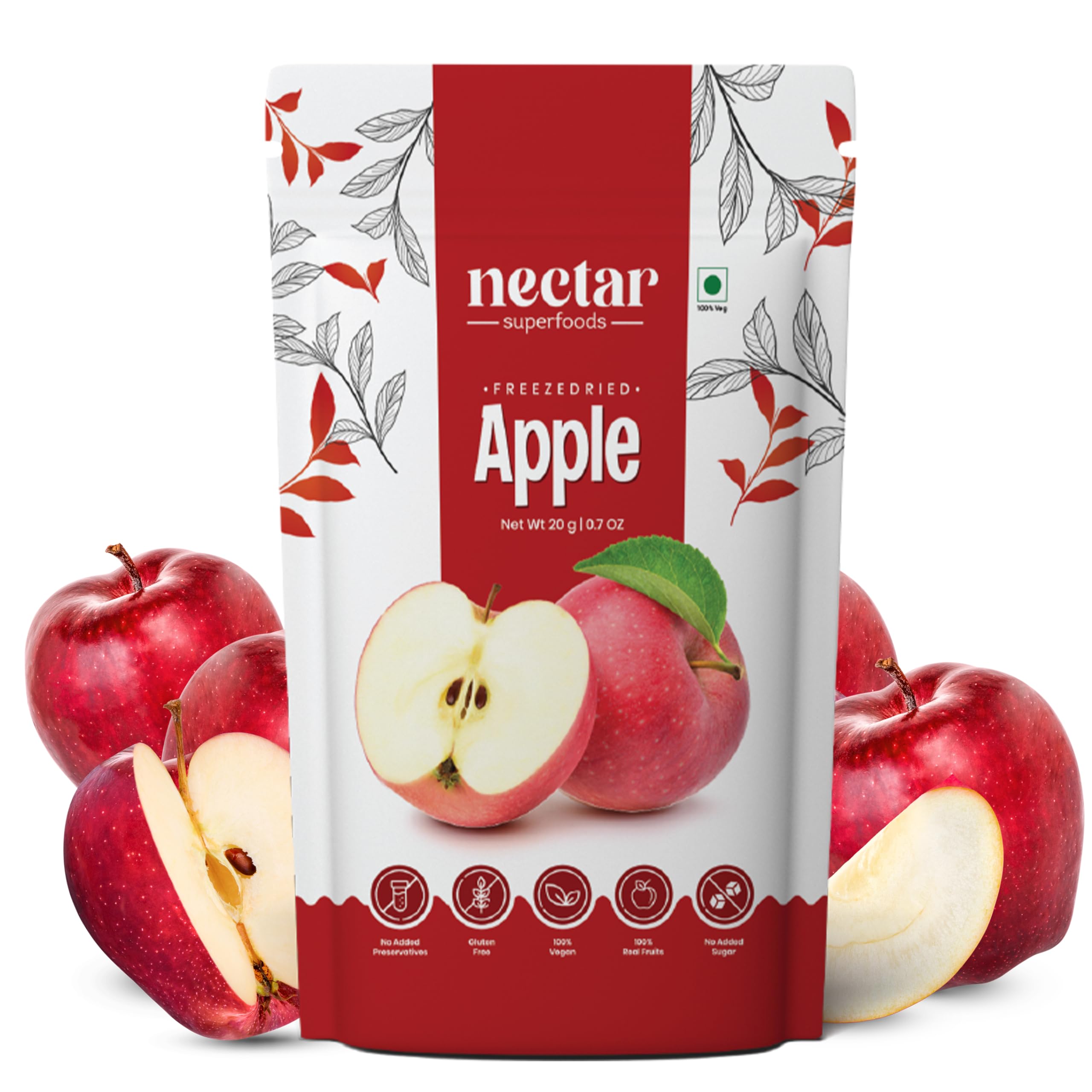 Nectar Superfoods Freeze Dried Apple | No Preservatives, No Added Sugar ...