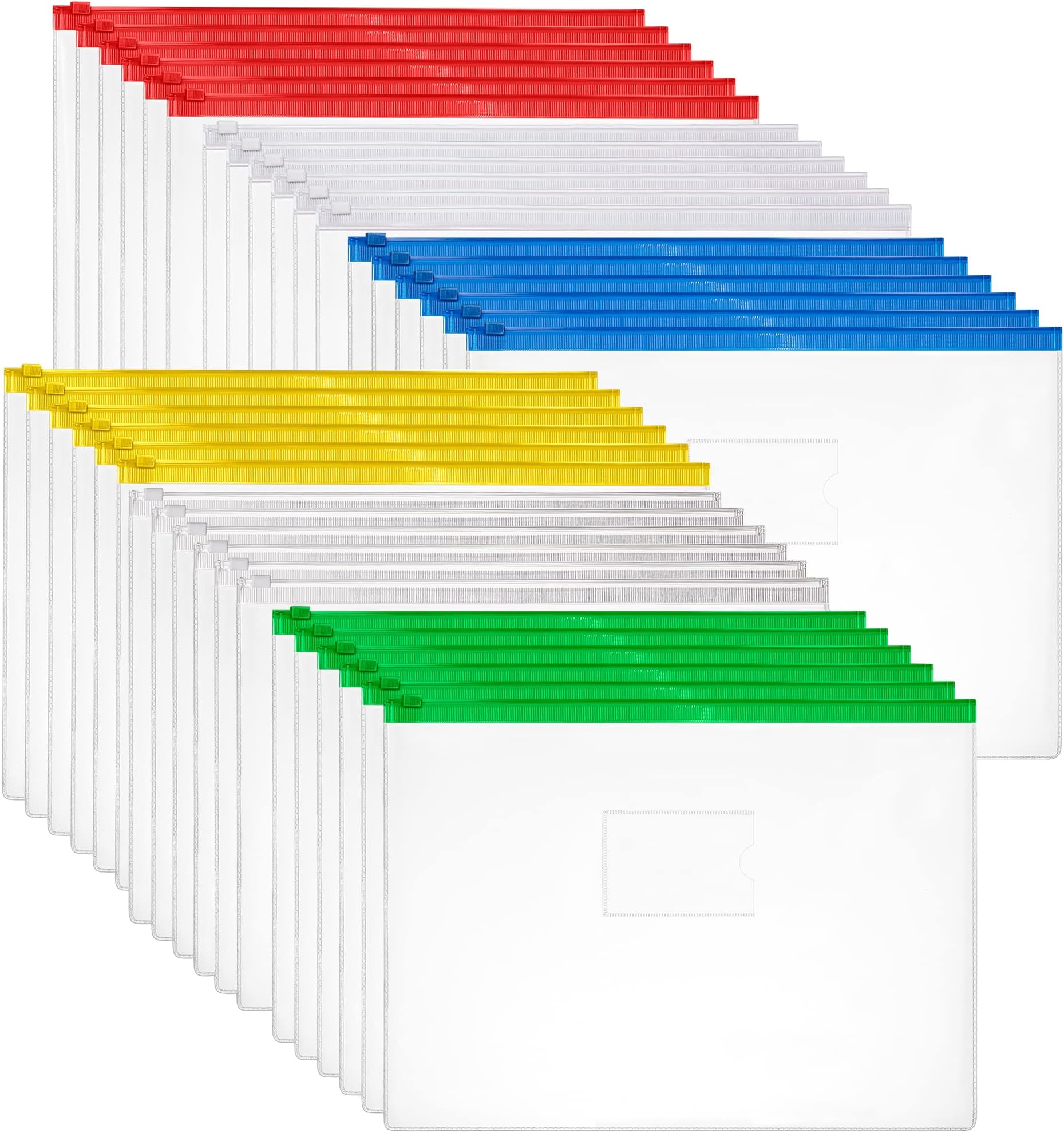 Amazon.com : JARLINK 40pcs Poly Zip Envelopes, 8 Colors, A4 Letter Size ...